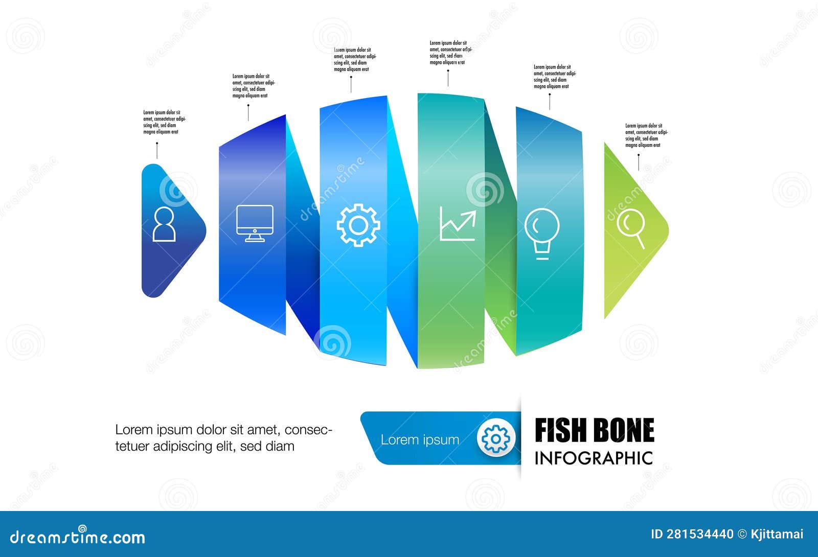 Fish-pie Chart Cartoon Vector | CartoonDealer.com #11908103
