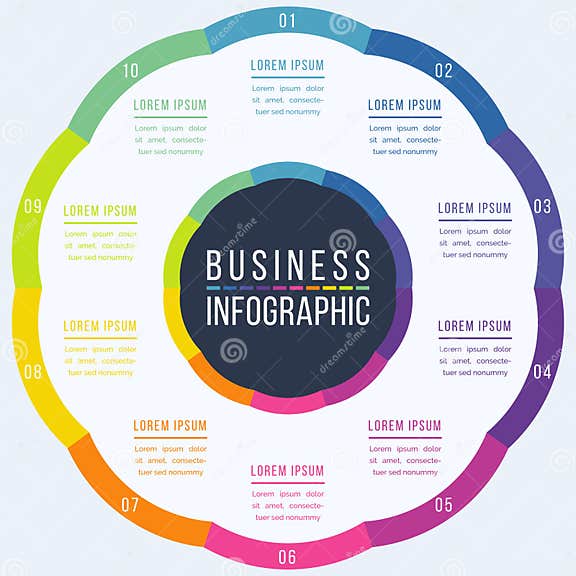 Infographic Business Information Design 10 Objects, Steps, Elements or ...
