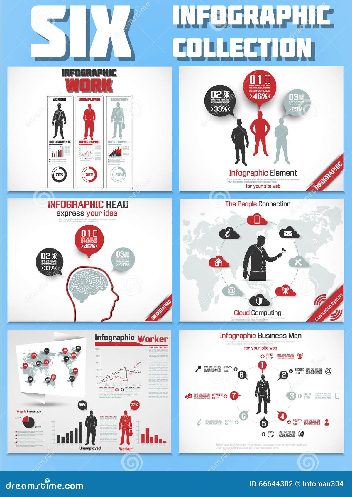 Infographic business man stock vector. Illustration of card - 66644302