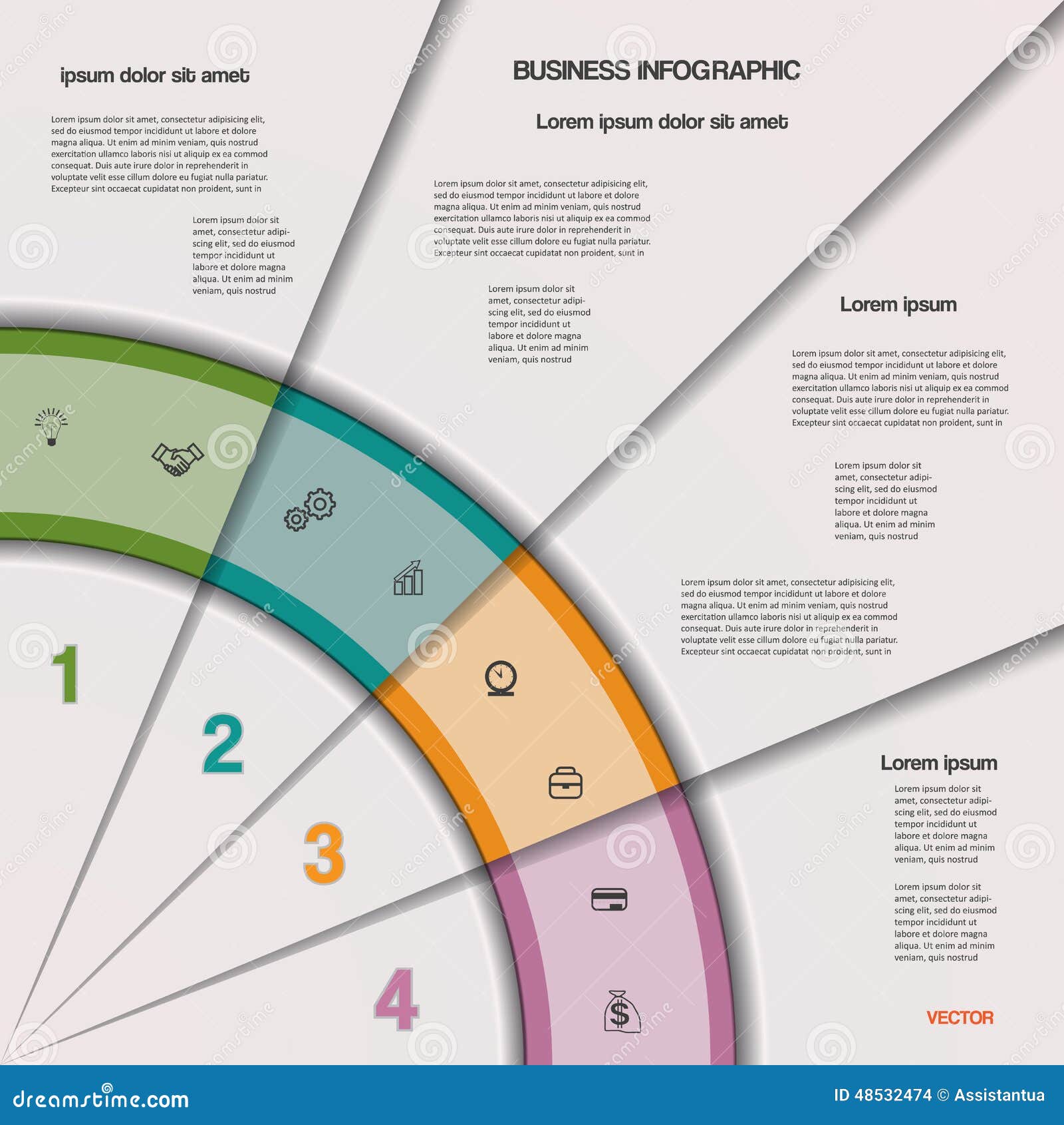 Infographic Business Process or Workflow for Project Stock Vector ...