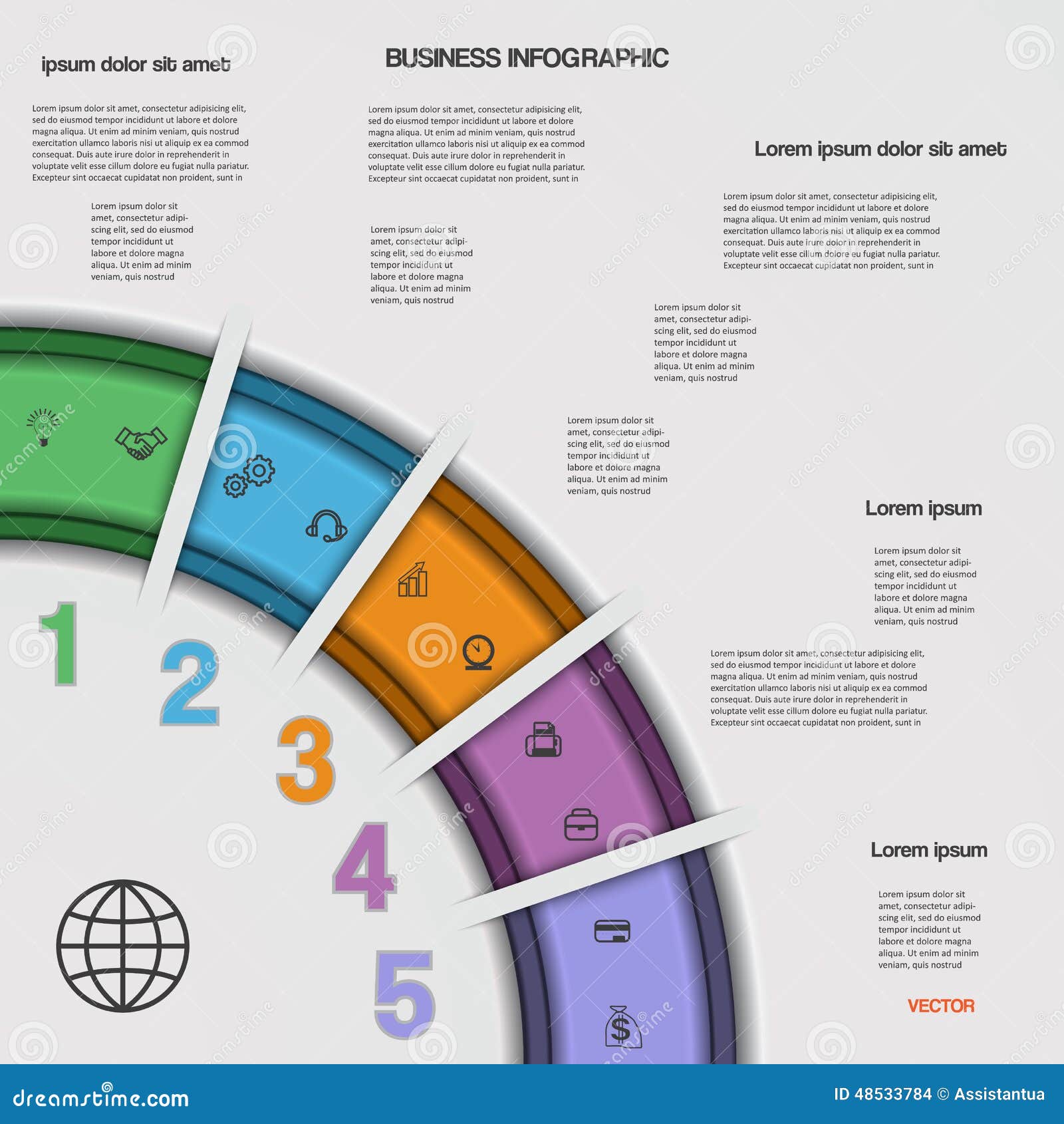 Infographic Business Process or Workflow for Your Project. Stock Vector ...