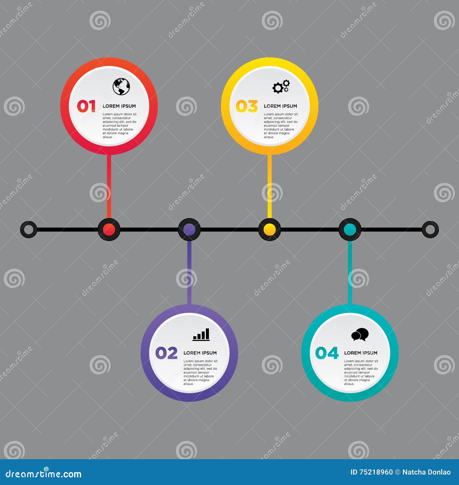 Infographic Business Report Banner Template Design Element Stock ...
