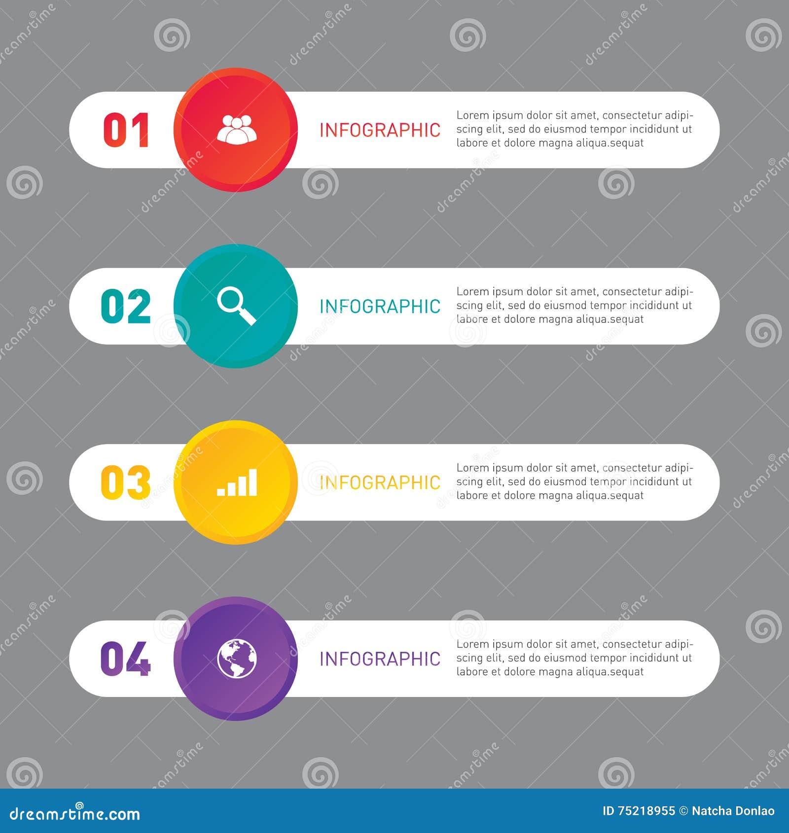 Infographic Business Report Banner Template Design Element Vector Stock ...