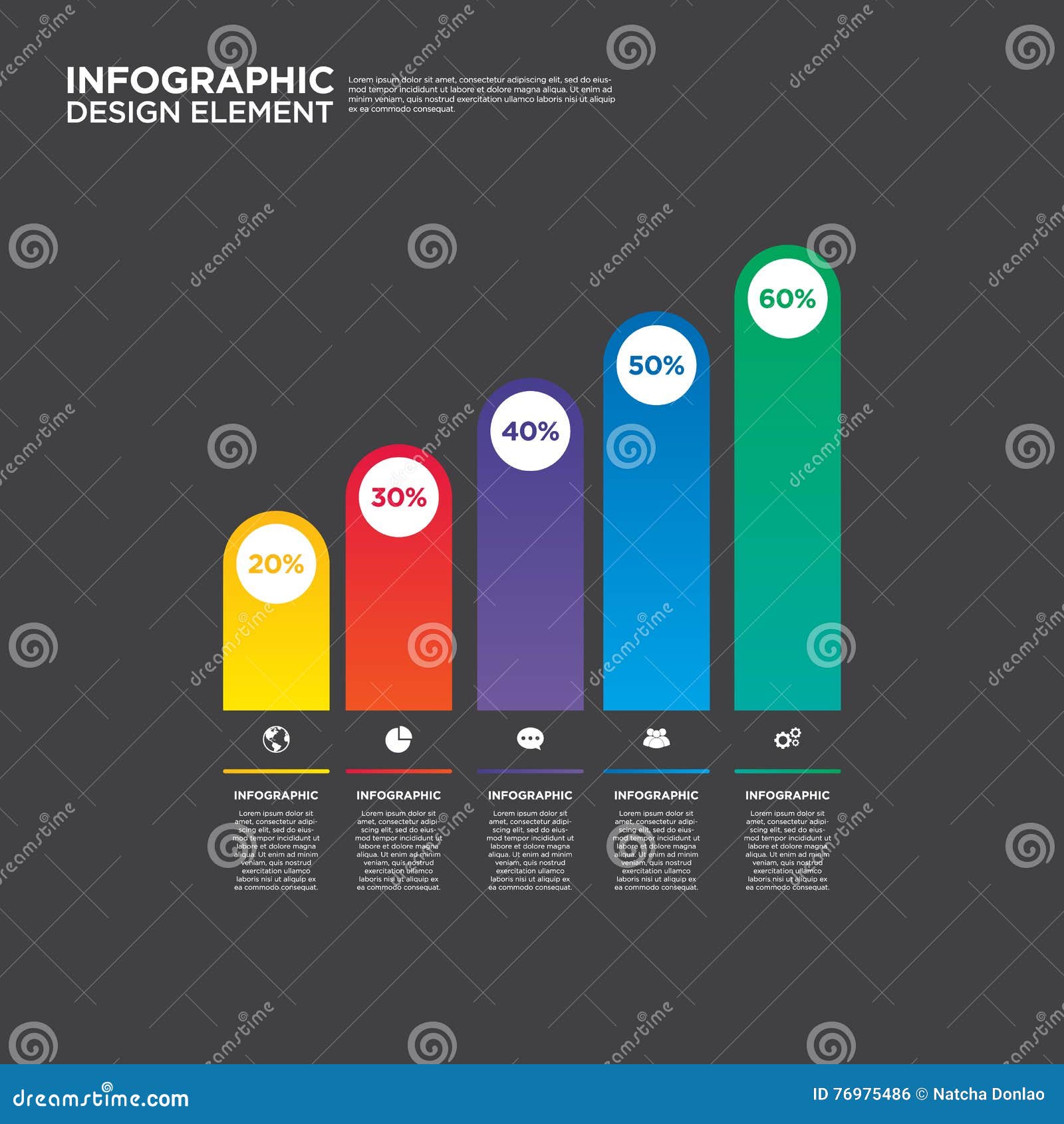 Infographic Business Report Layout Design Element Vector Illustration ...