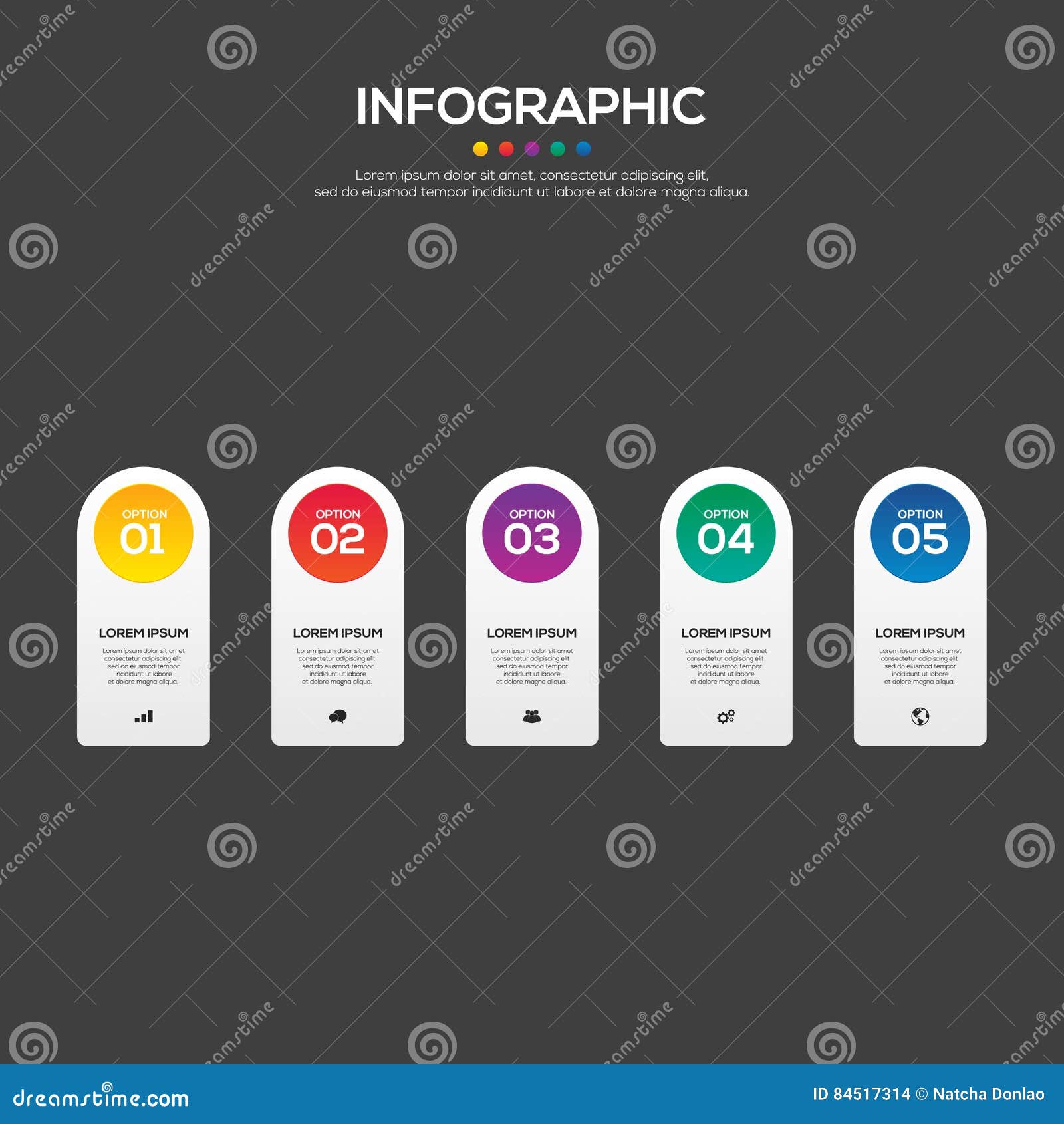 Infographic Business Report Template Layout Design Element Vector Stock ...