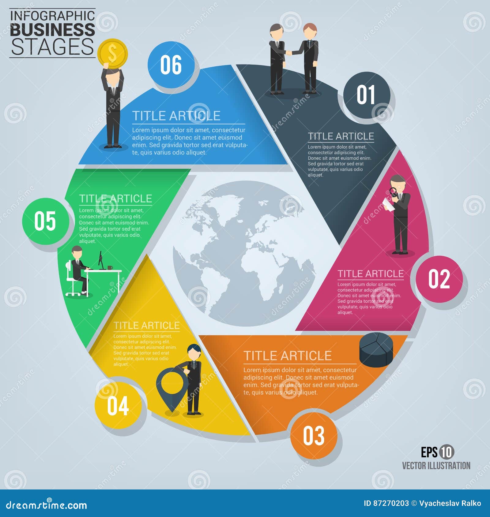 Infographic Business Stages. Vector Illustration Stock Vector ...