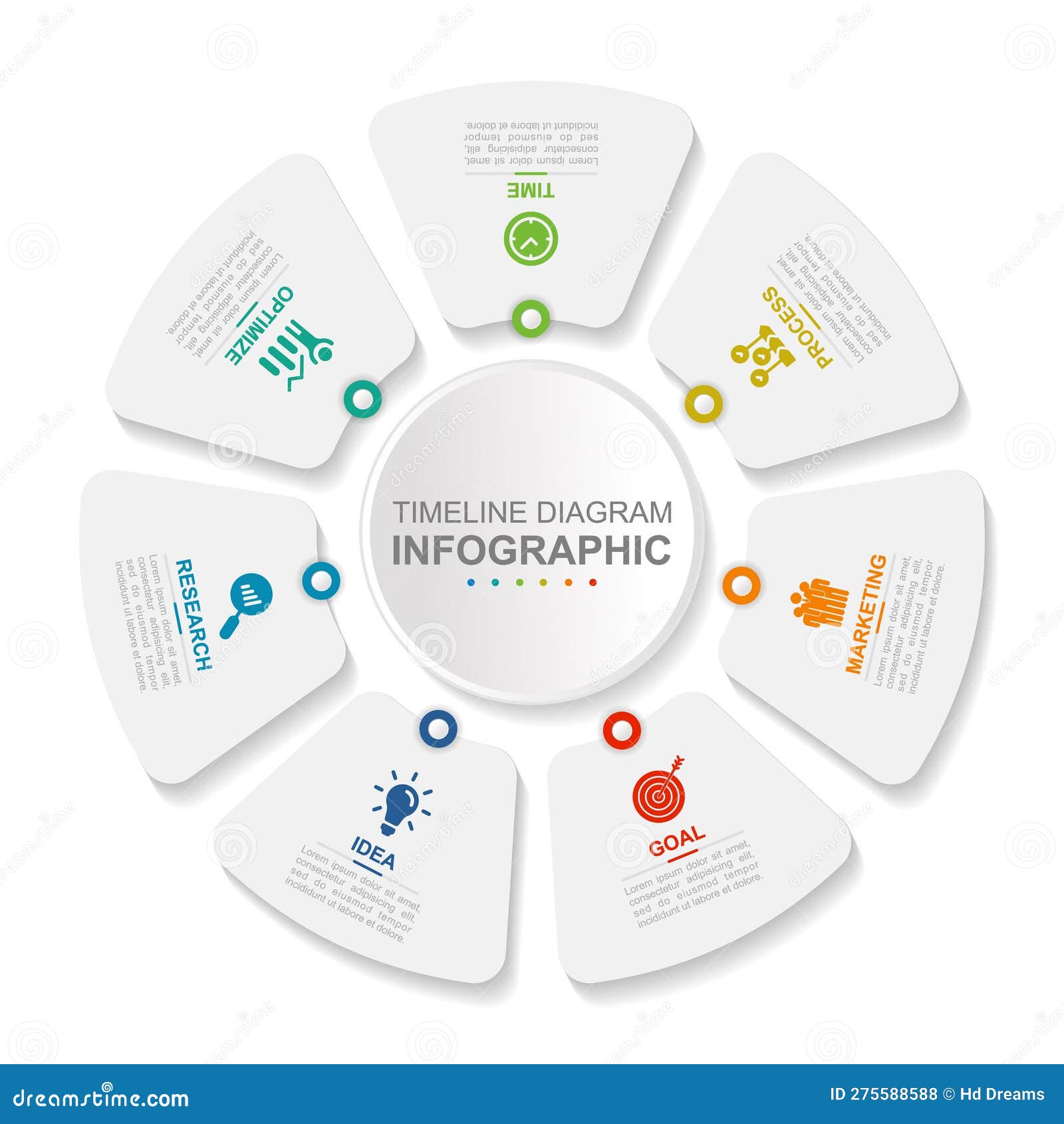 Infographic Business Template. Concept of Seven Options of Business ...