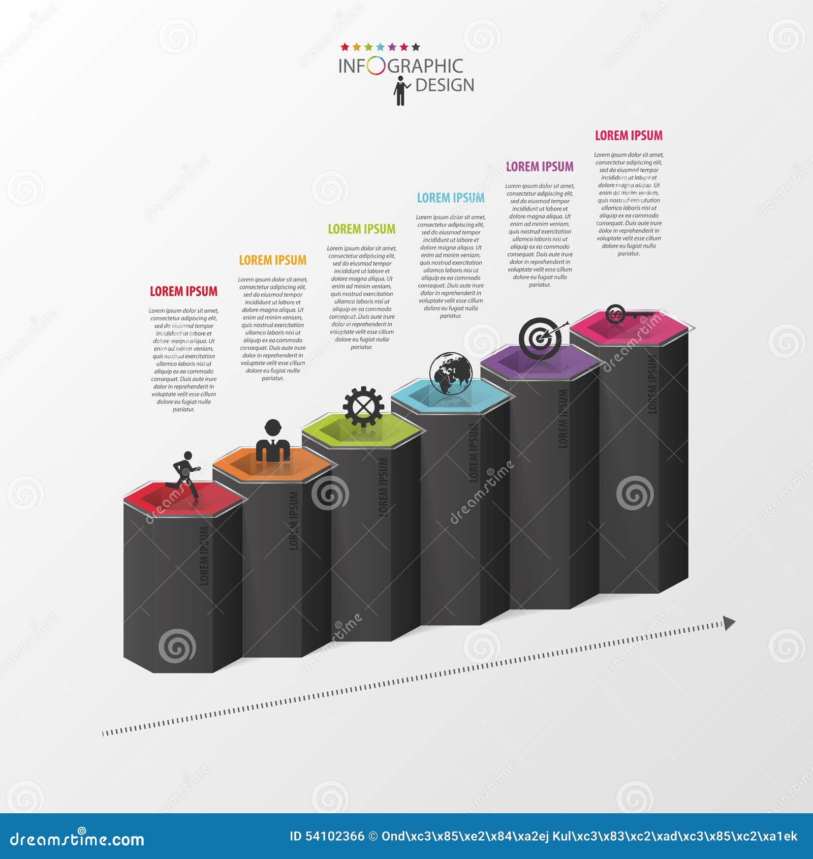 Infographic Business Template. Hexagons in 3d Stock Vector ... Infographic Business Template. Hexagons in 3d Stock Vector ...