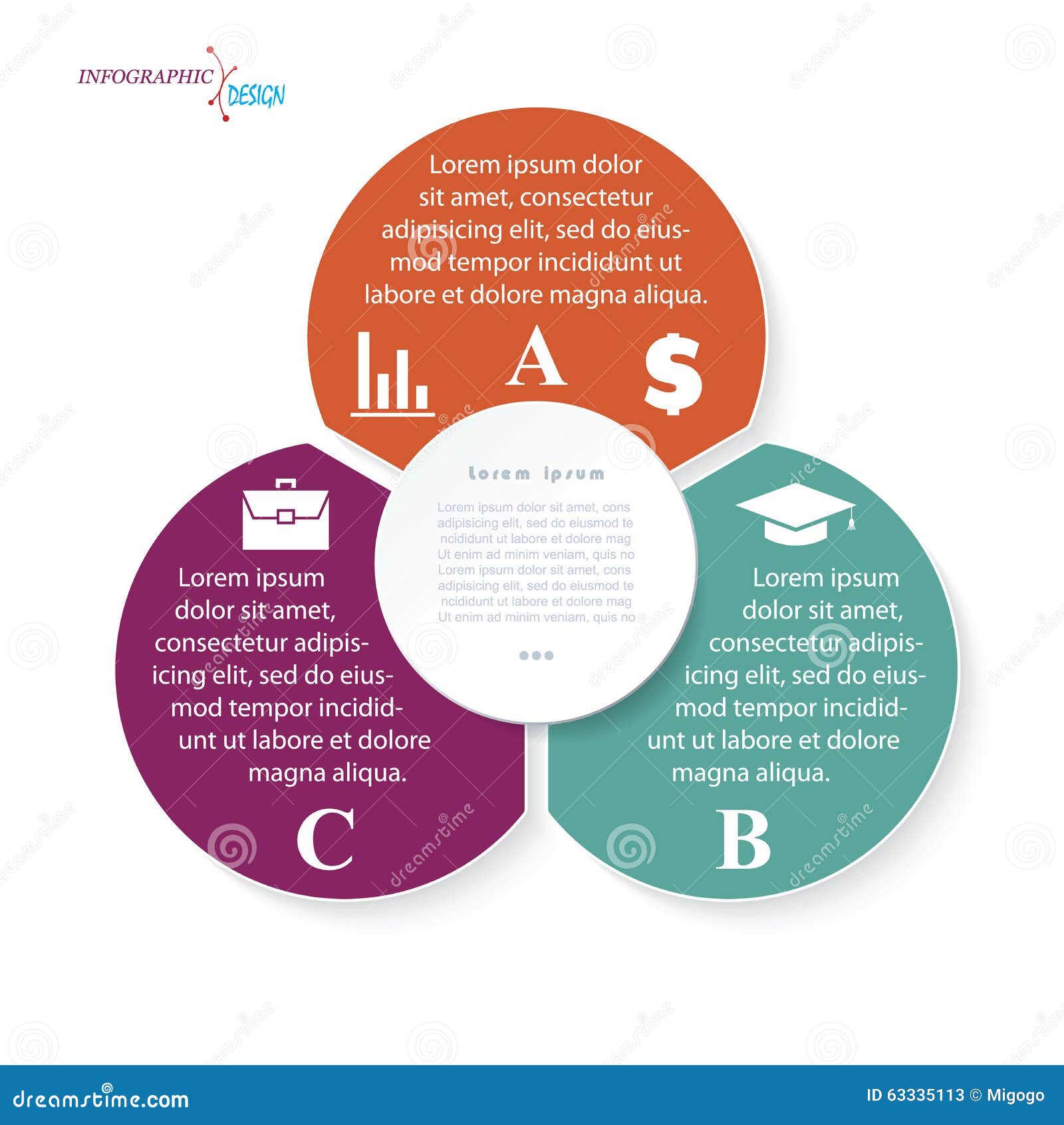 Circle 6 Segments Infographic Template. Can Be Used For Timelines ...