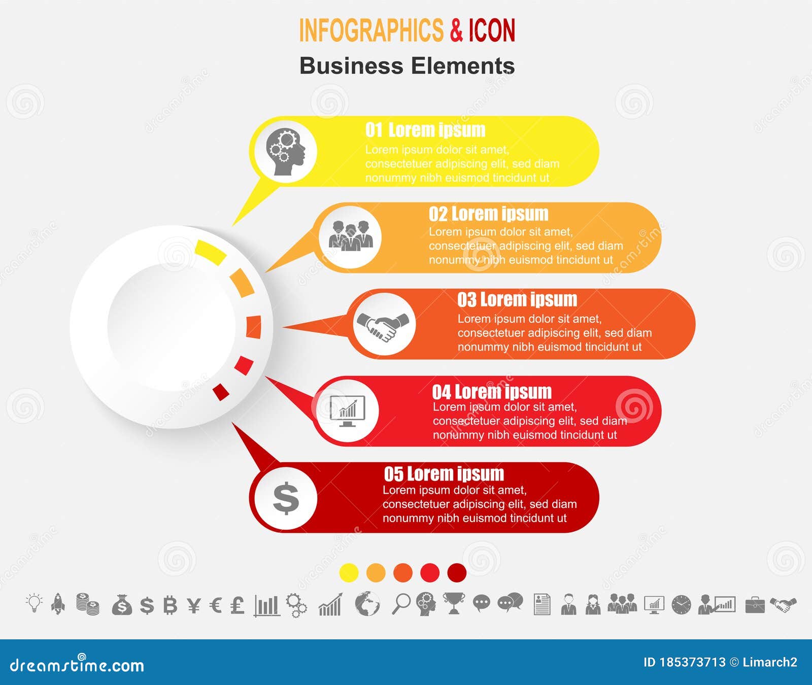 Infographic Business Timeline Process and Icons Template. Stock Vector ...