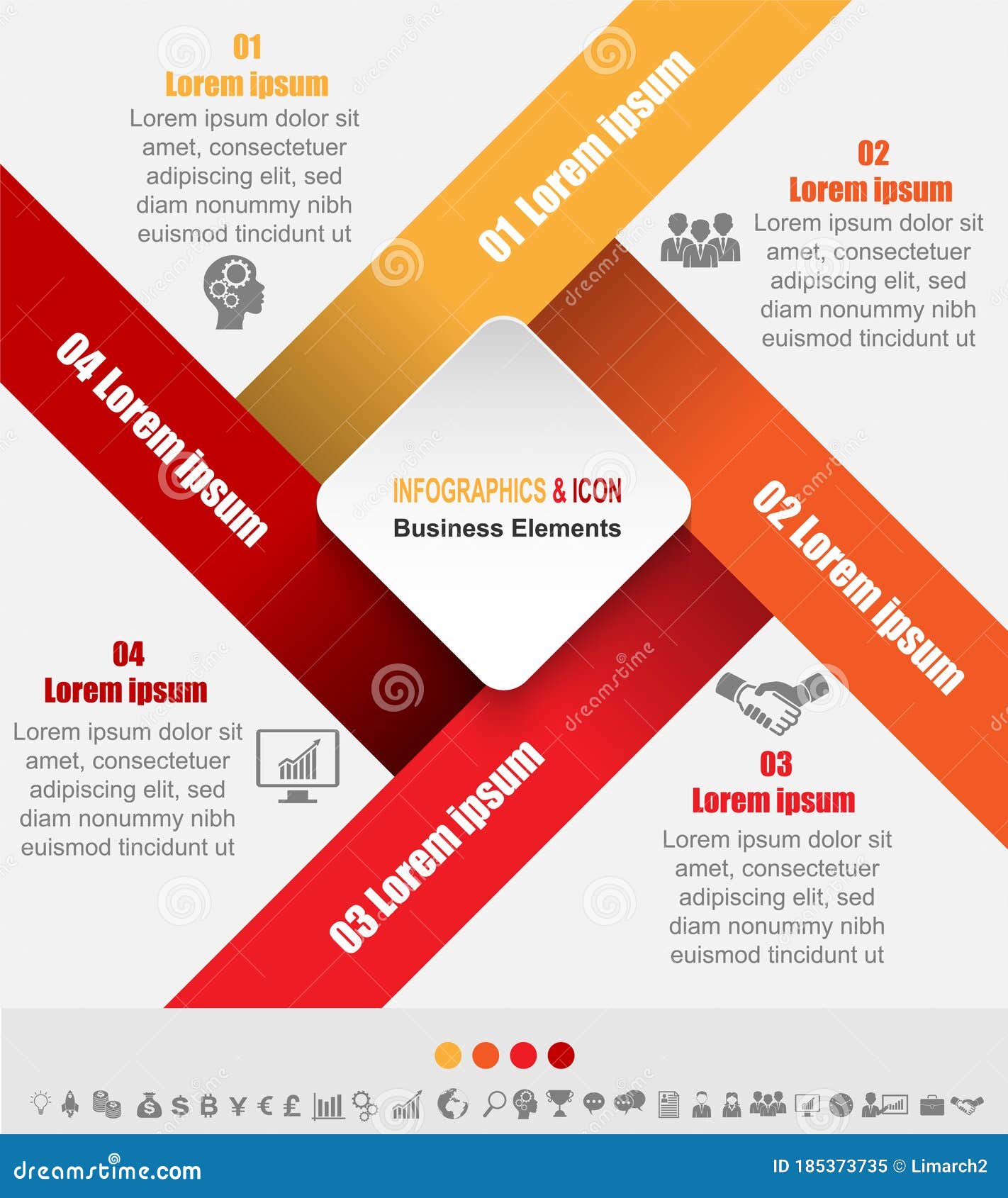 Infographic Business Timeline Process and Icons Template. Stock Vector ...