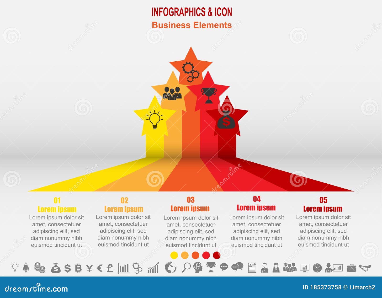 Infographic Business Timeline Process and Icons Template. Stock Vector ...