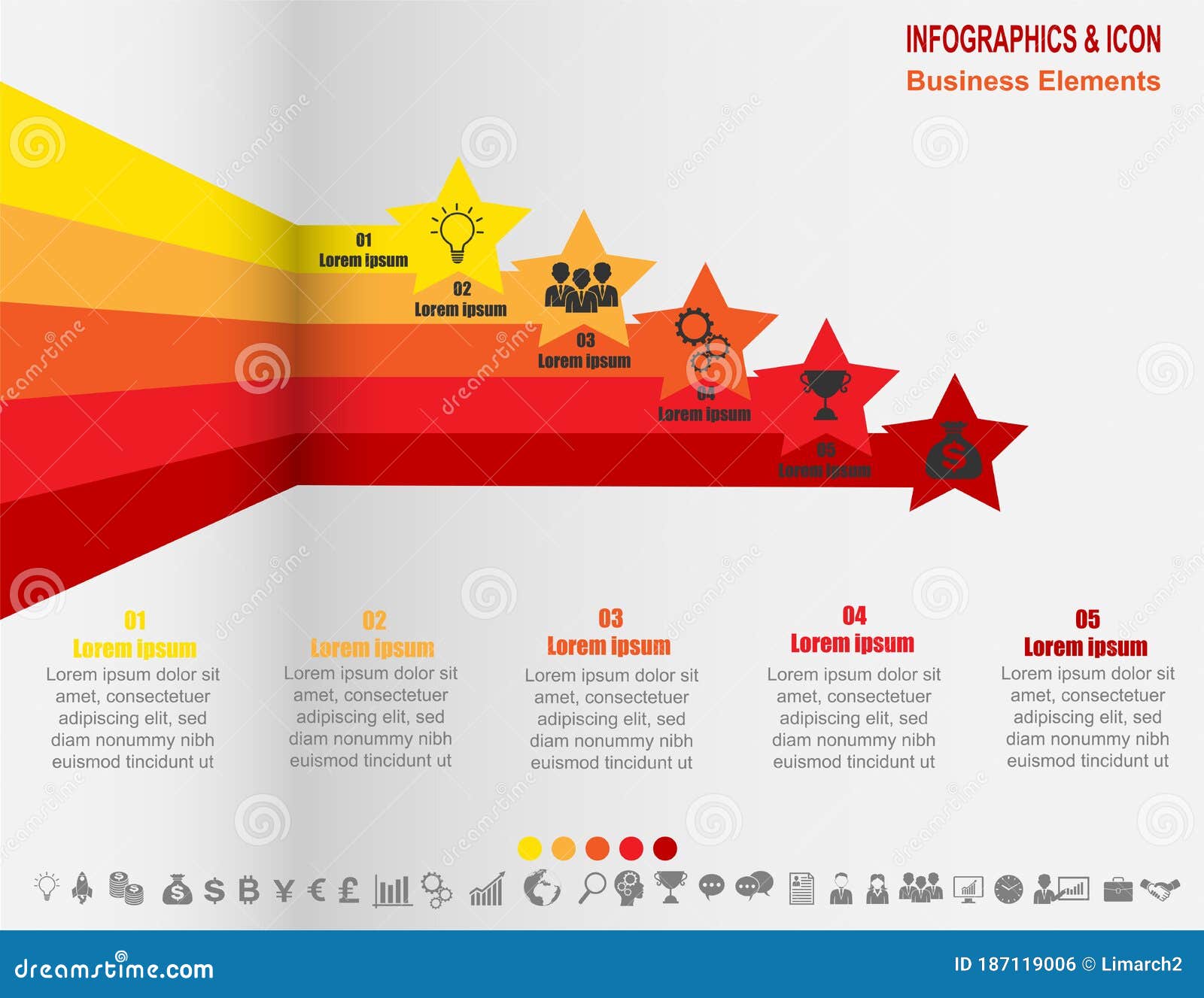 Infographic Business Timeline Process and Icons Template. Stock Vector ...