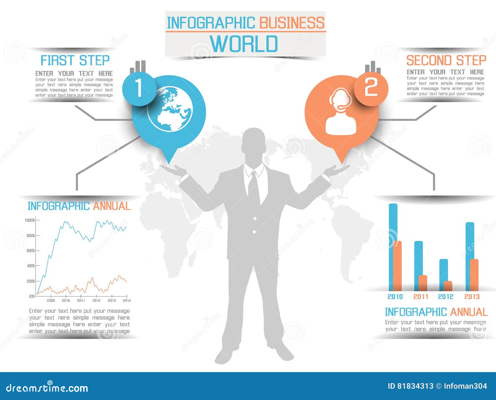 Infographic business world stock vector. Illustration of text - 81834313
