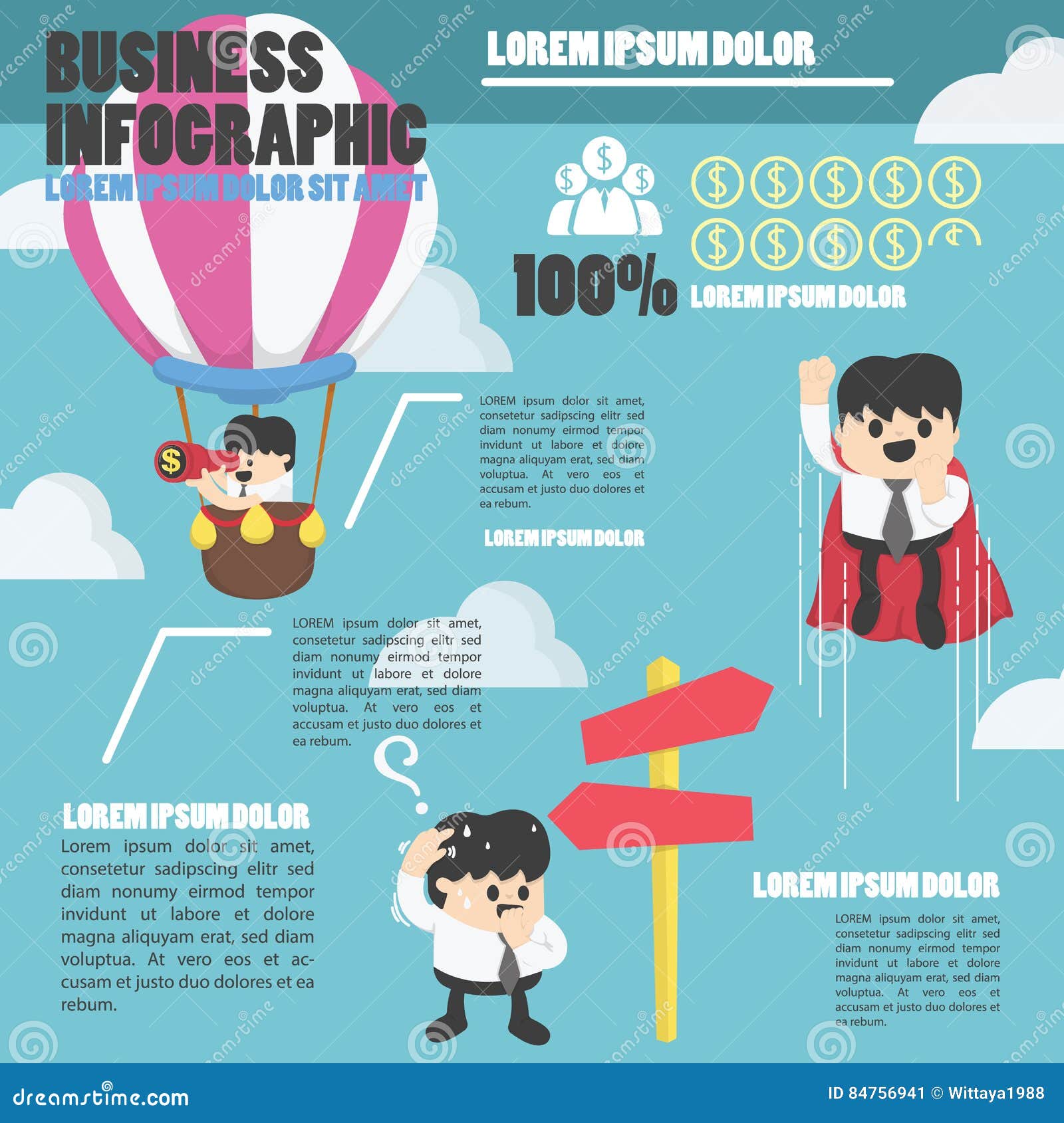 Infographic Businessman Concept To Success Eps.10 Stock Vector ...