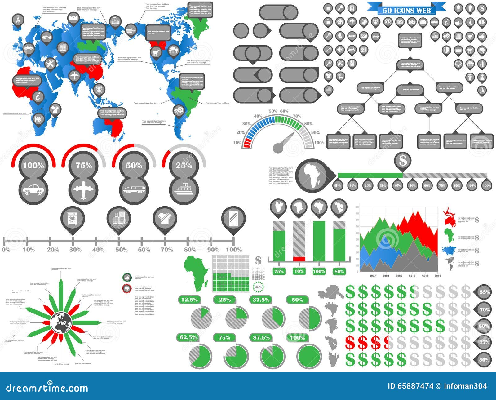 Infographic Businessman Handshake Stock Vector - Illustration of ...
