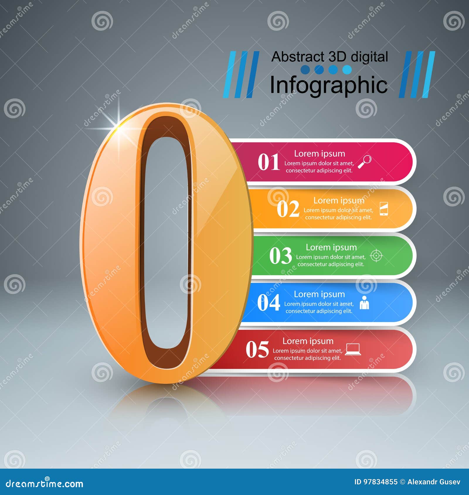 Infographic Cero Icono Del Número Ilustración del Vector - Ilustración ...