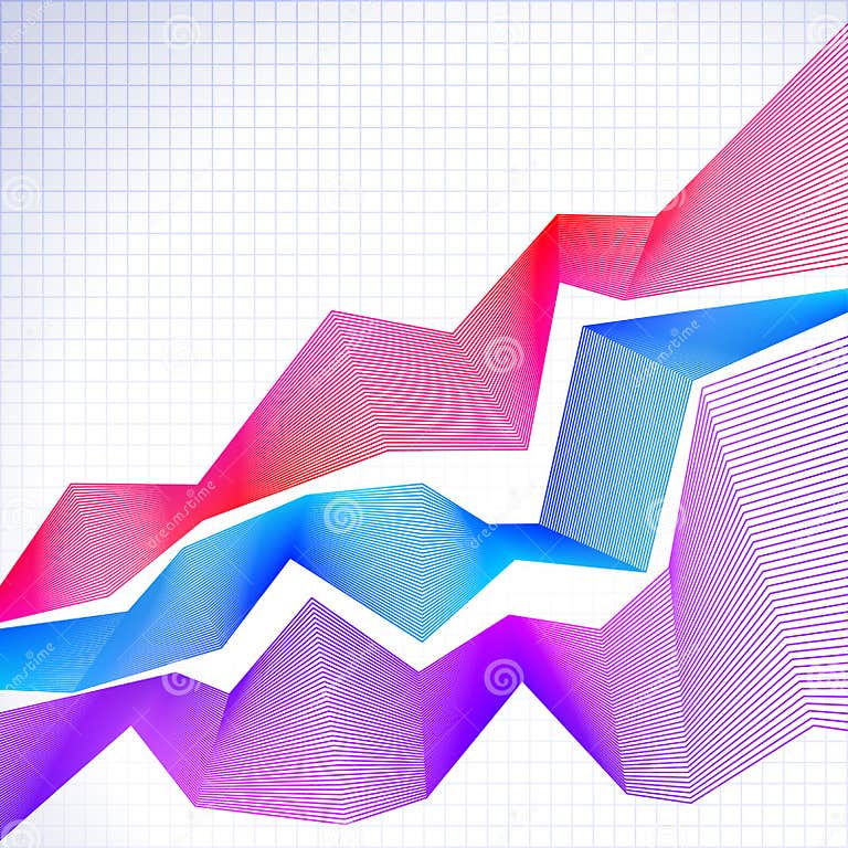 Infographic Chart with Blended Graphs Stock Vector - Illustration of ...