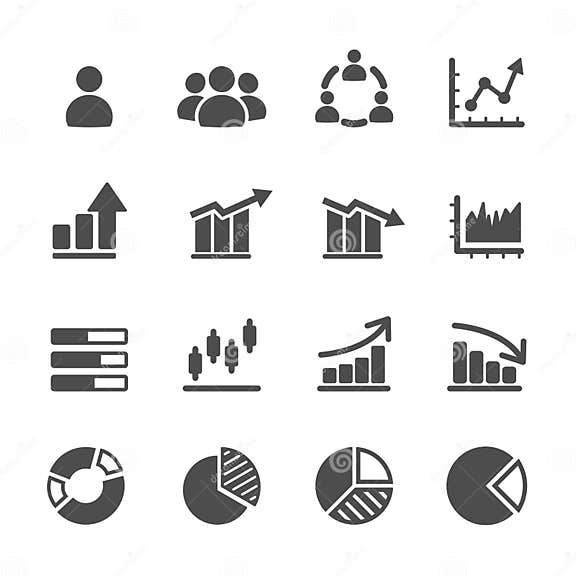 Infographic and Chart Icon Set, Vector Eps10 Stock Vector ...