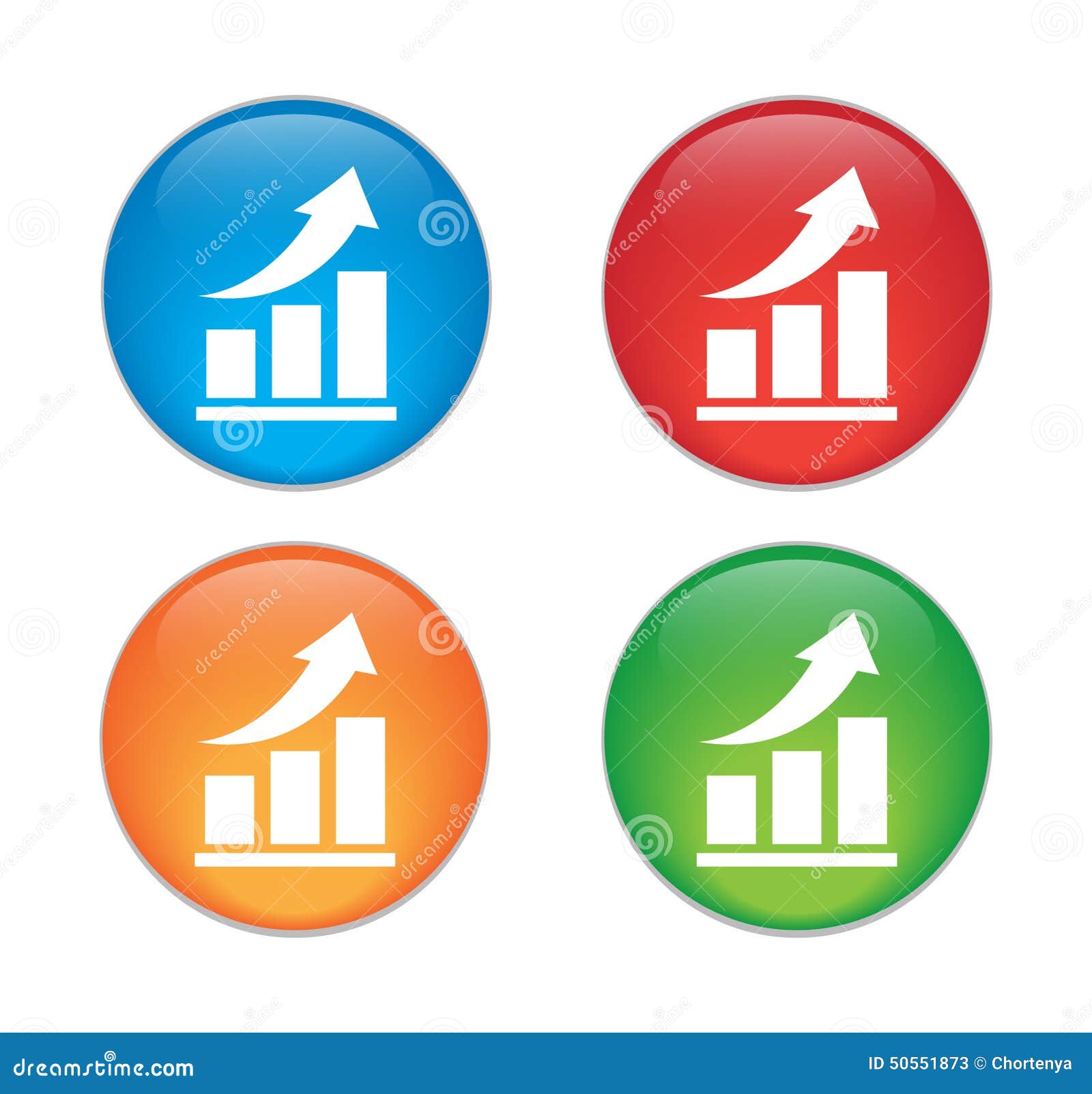 Infographic Chart Vector Glass Button Icon Set Stock Vector ...