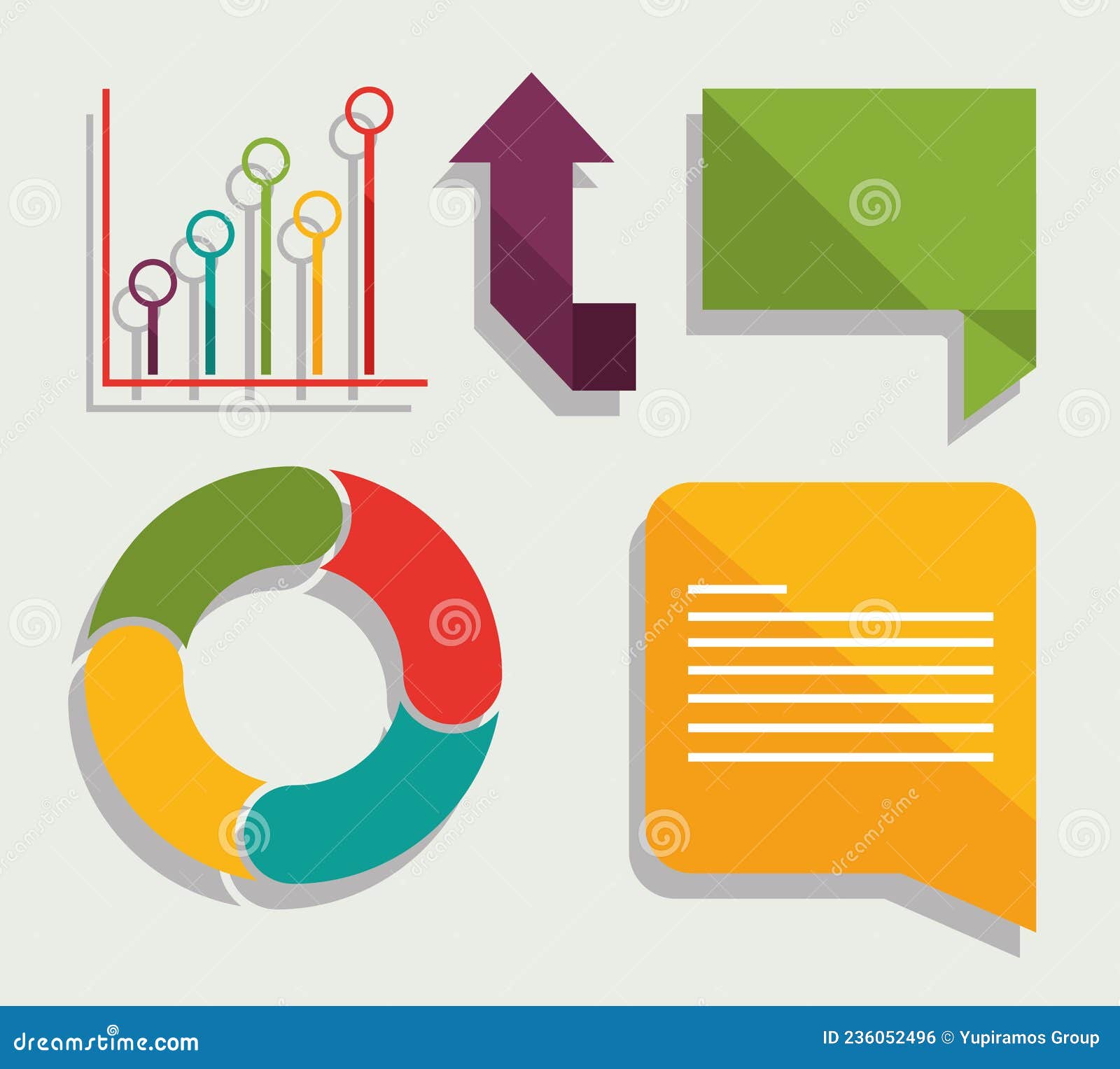 Infographic Charts and Bubbles Stock Vector - Illustration of graph ...