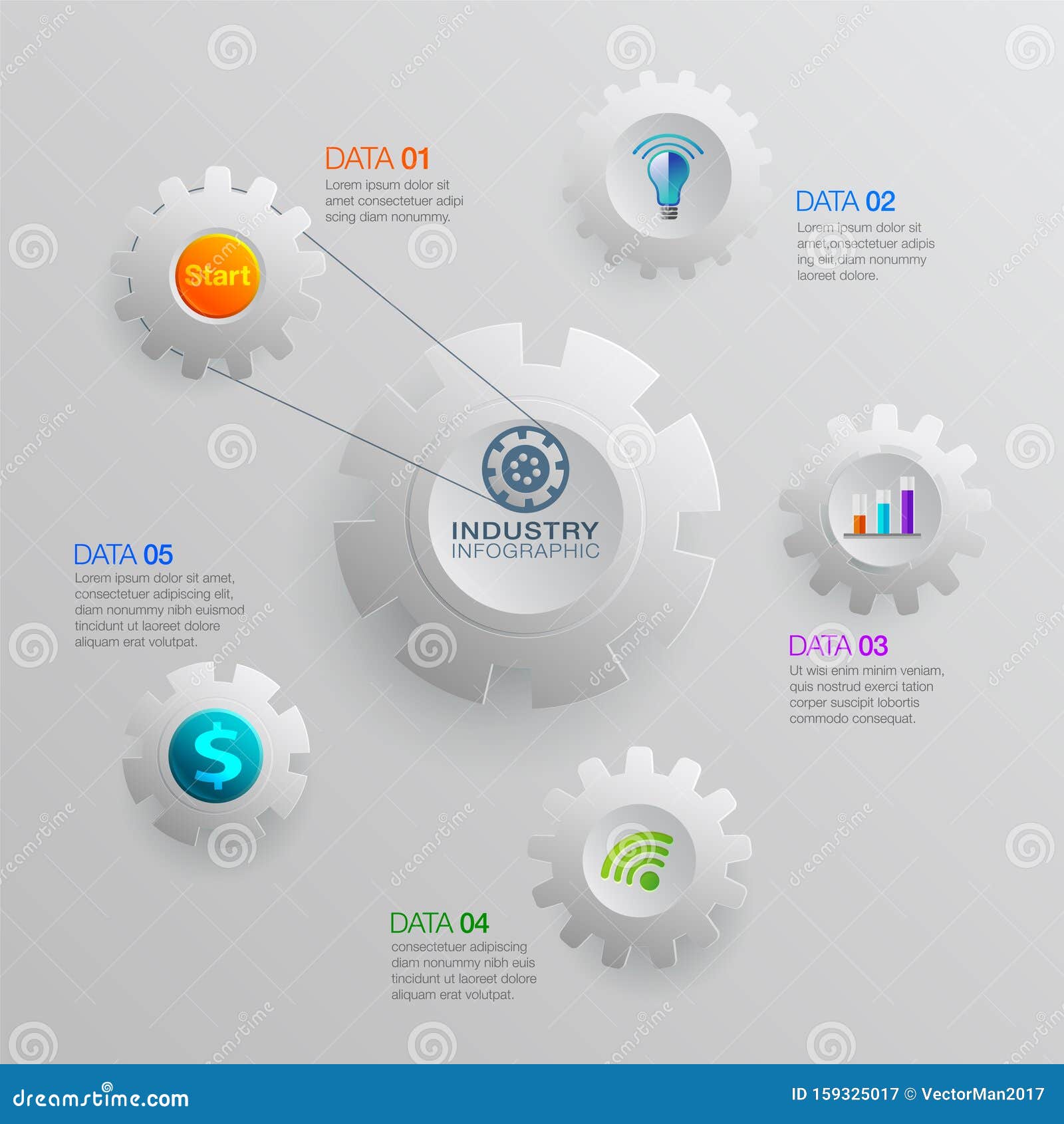 Infographic Charts for Industrial Plants Stock Vector - Illustration of ...