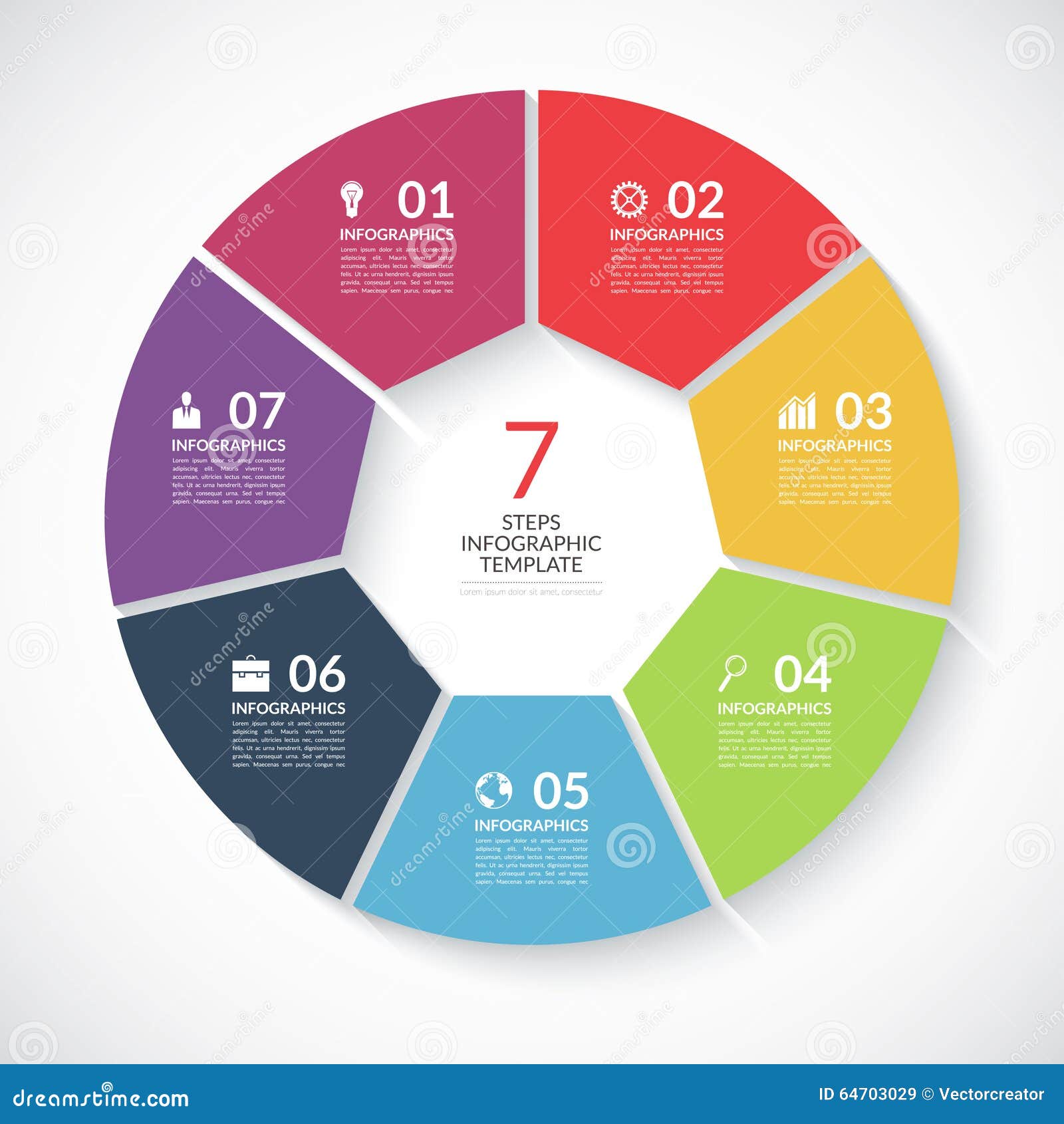 Infographic Circle, Process Chart, Cycle Diagram With 4 Steps, Parts ...