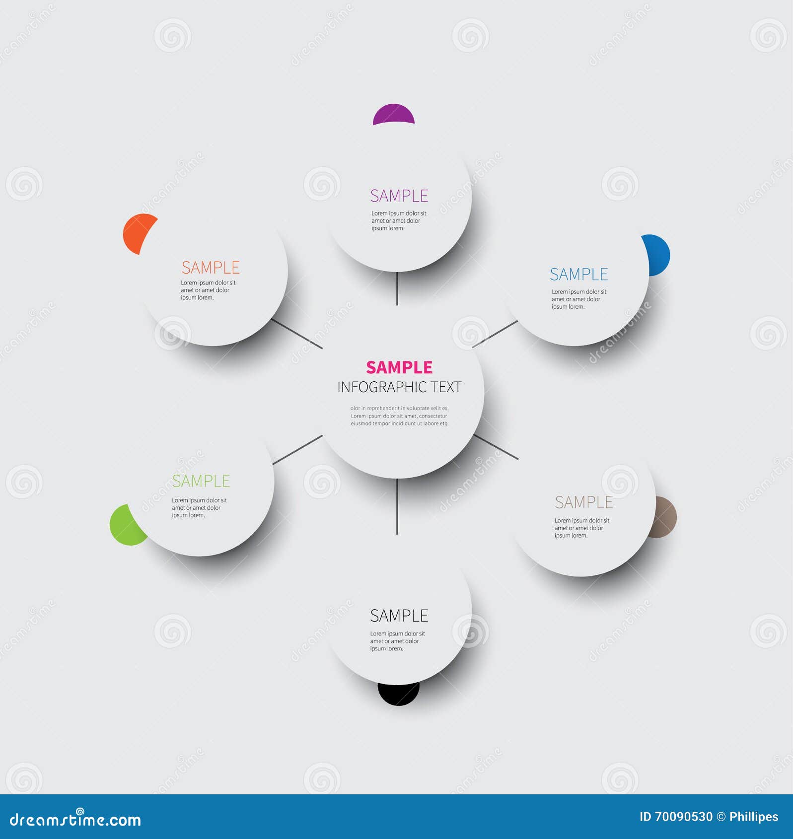Infographic Circle Chart Template Stock Vector - Illustration of ...