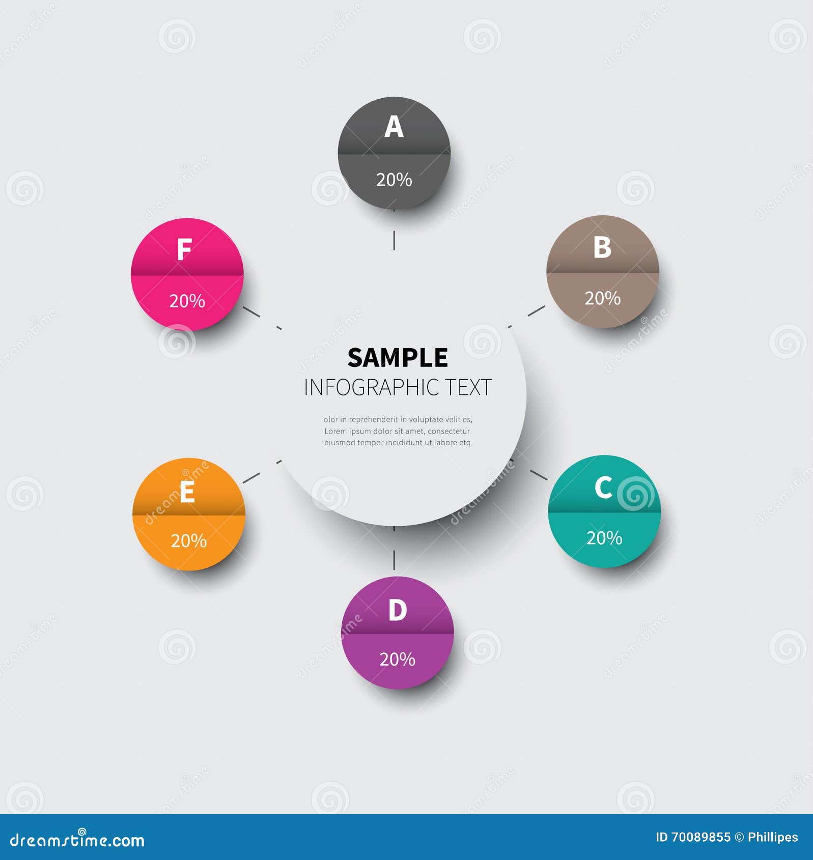 Infographic Circle Chart Template Stock Vector - Illustration of ...