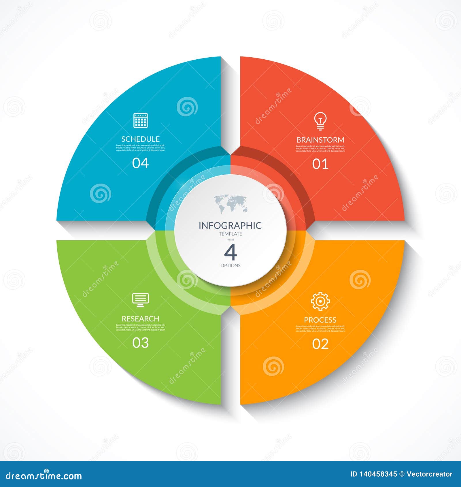 Infographic Circle. Process Chart. Vector Diagram With 5 Options ...