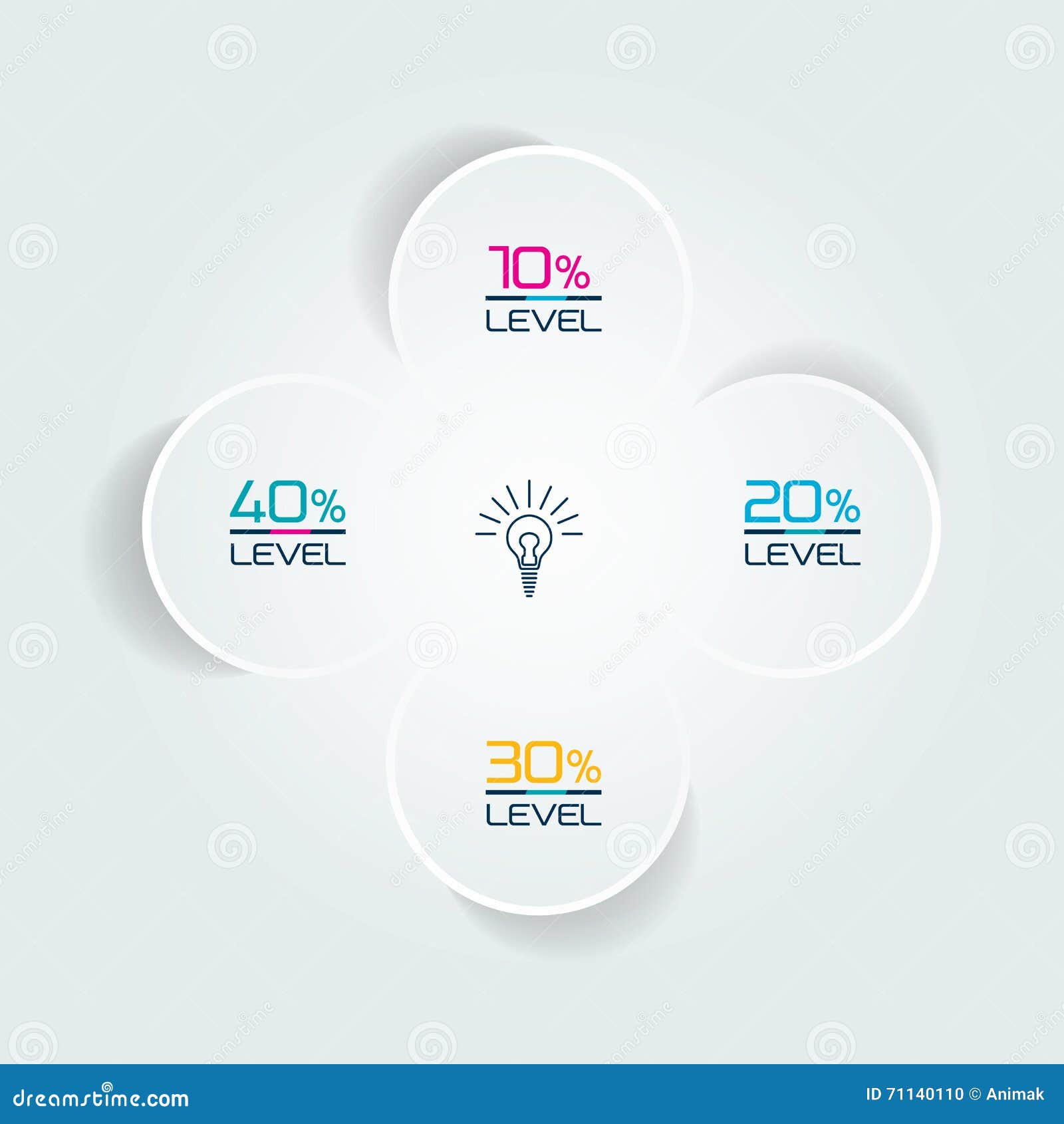 Infographic Circle, Round Design Template Concept with 4 Options, Parts ...
