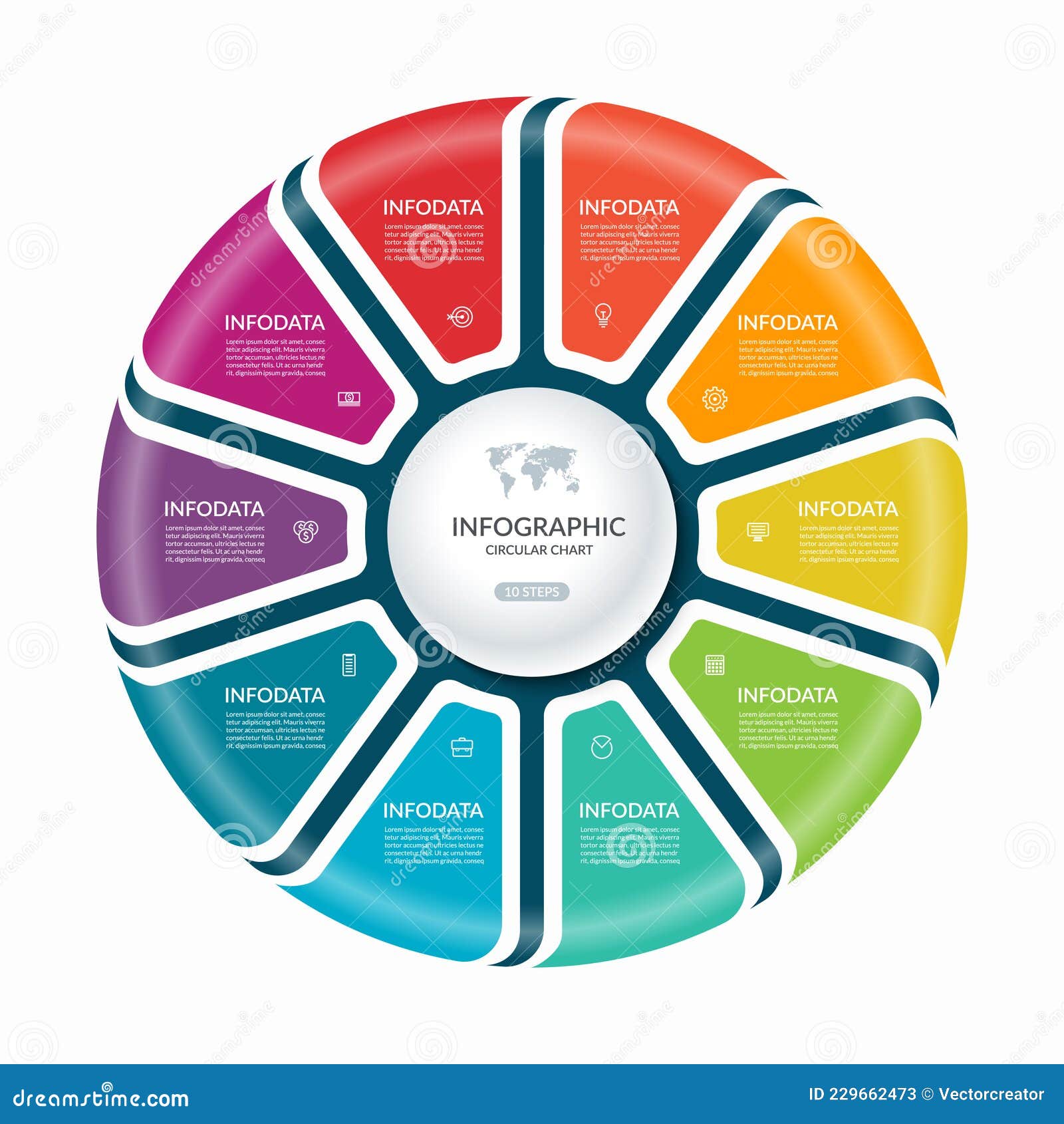Vector Process And Circle Chart Designs | CartoonDealer.com #197220581
