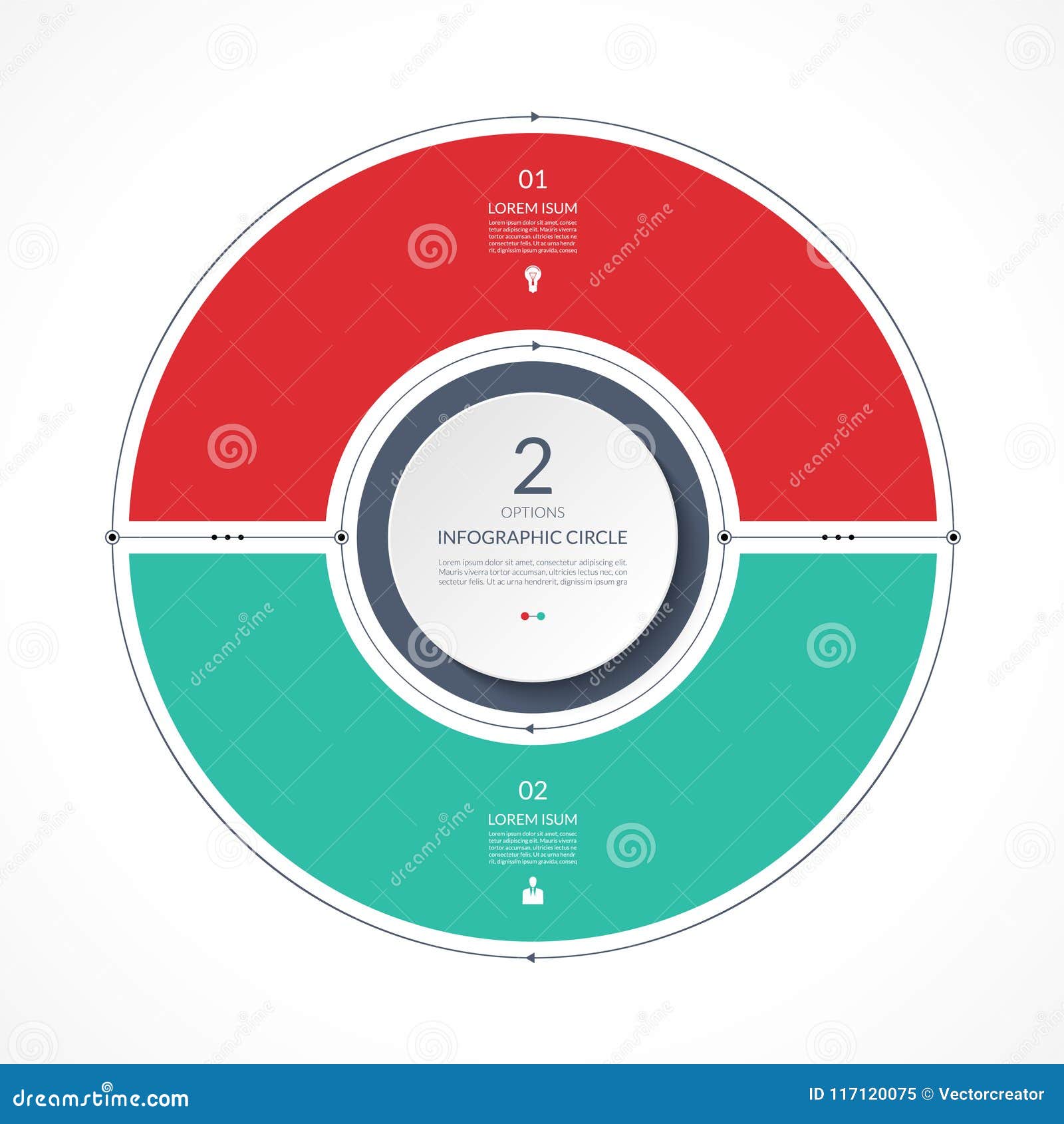 Infographic Circle in Thin Line Flat Style. Business Presentation ... Infographic Circle in Thin Line Flat Style. Business Presentation ...