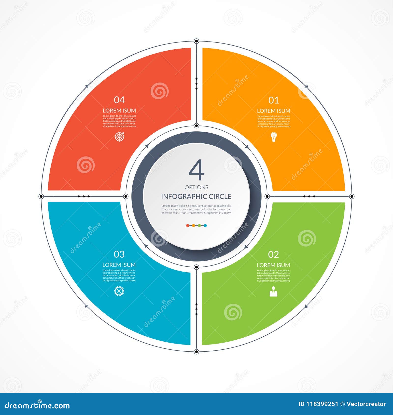 Infographic Circle in Thin Line Flat Style. Business Presentation ... Infographic Circle in Thin Line Flat Style. Business Presentation ...