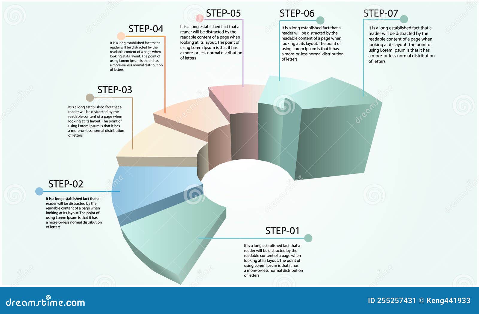 Infographic Circle Vector Template Process Concept Step for Strategy or ...