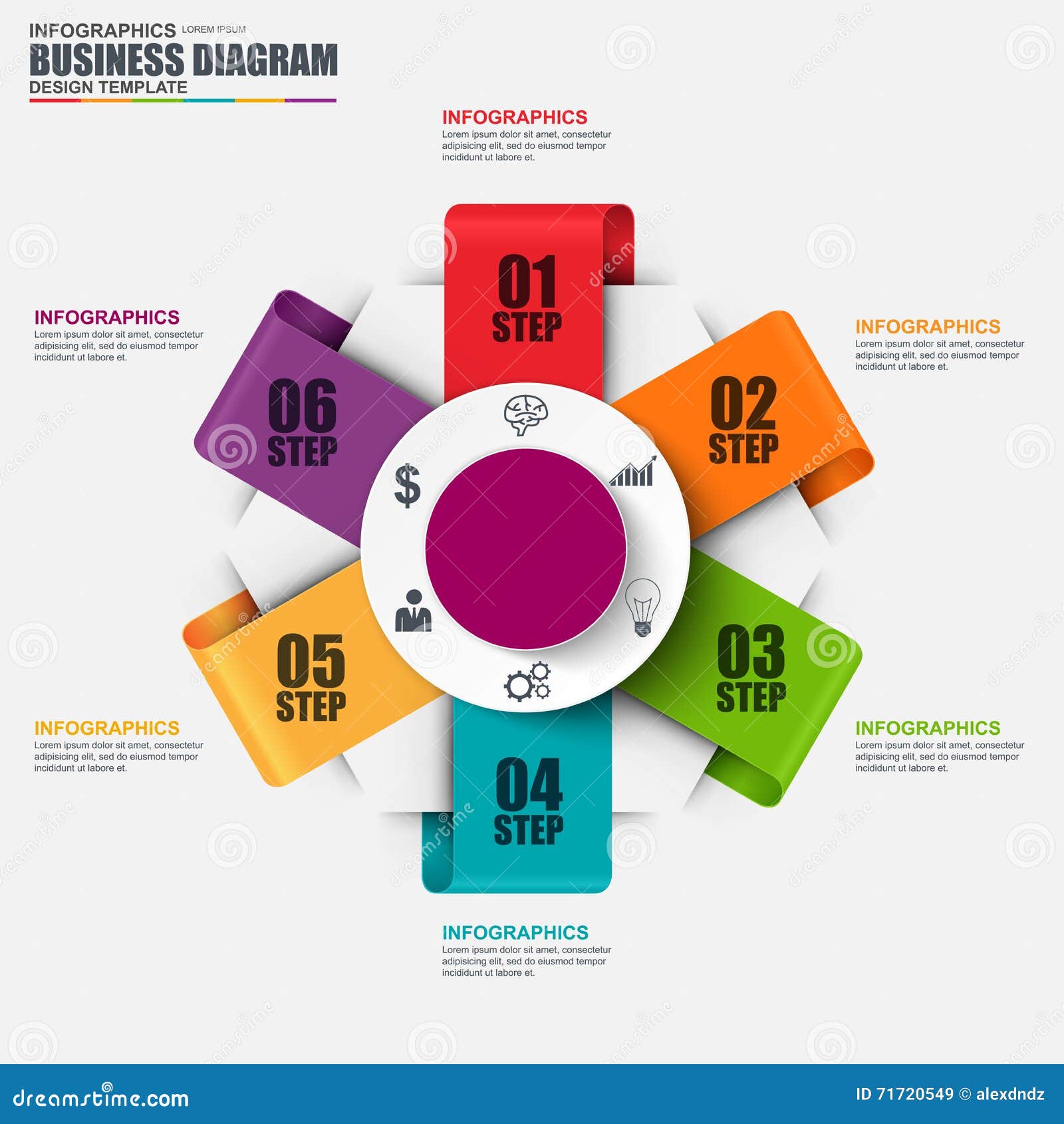Infographic Circular Diagram Vector Design Template Stock Vector ...
