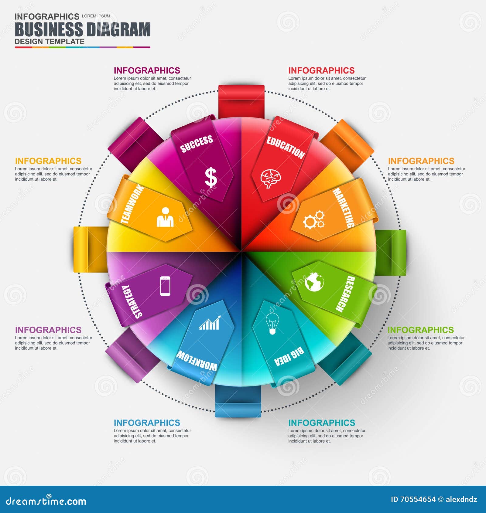Infographic Circular Vector Design Template Stock Vector - Illustration ...