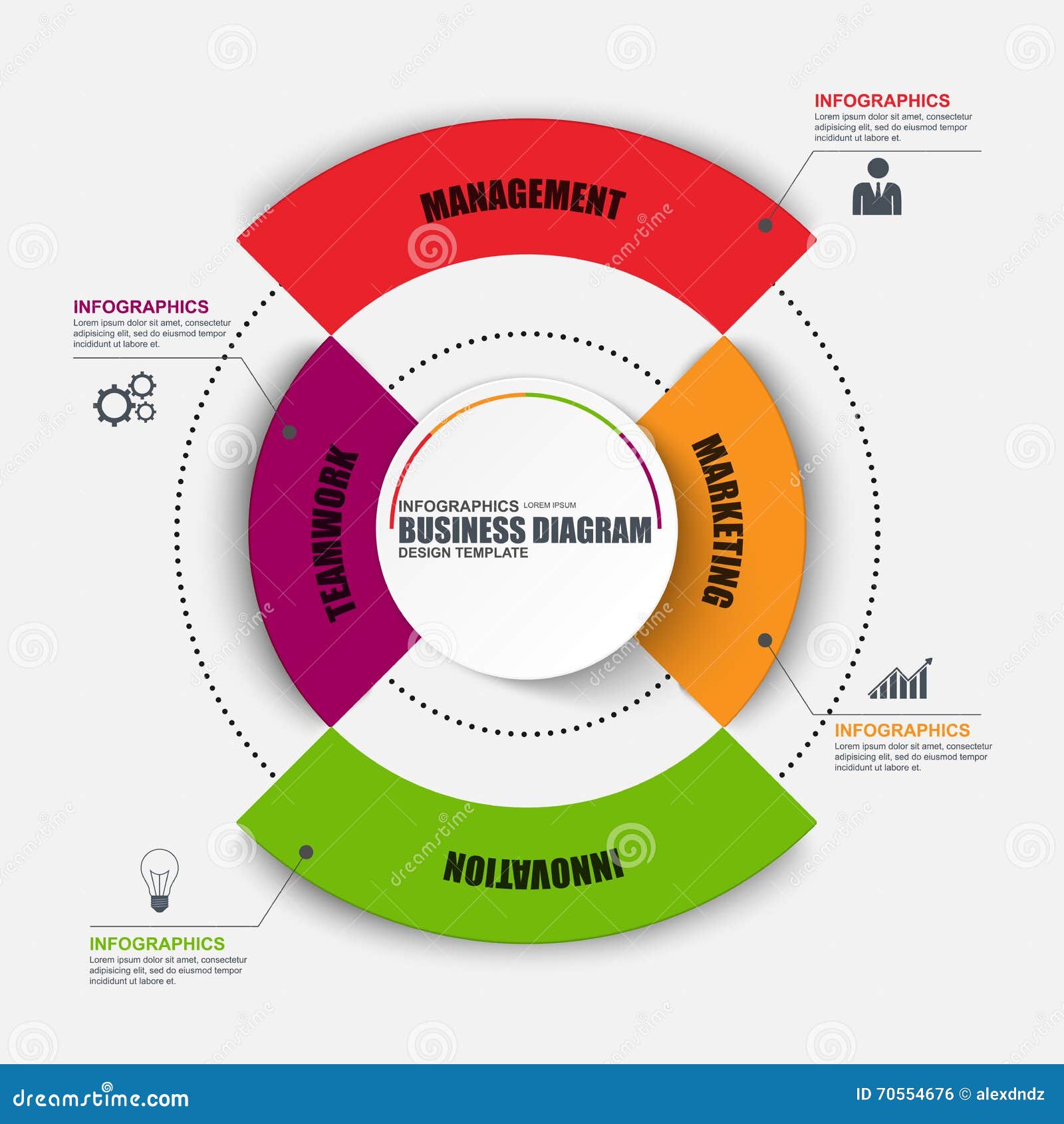 Infographic Circular Vector Design Template Stock Vector - Illustration ...