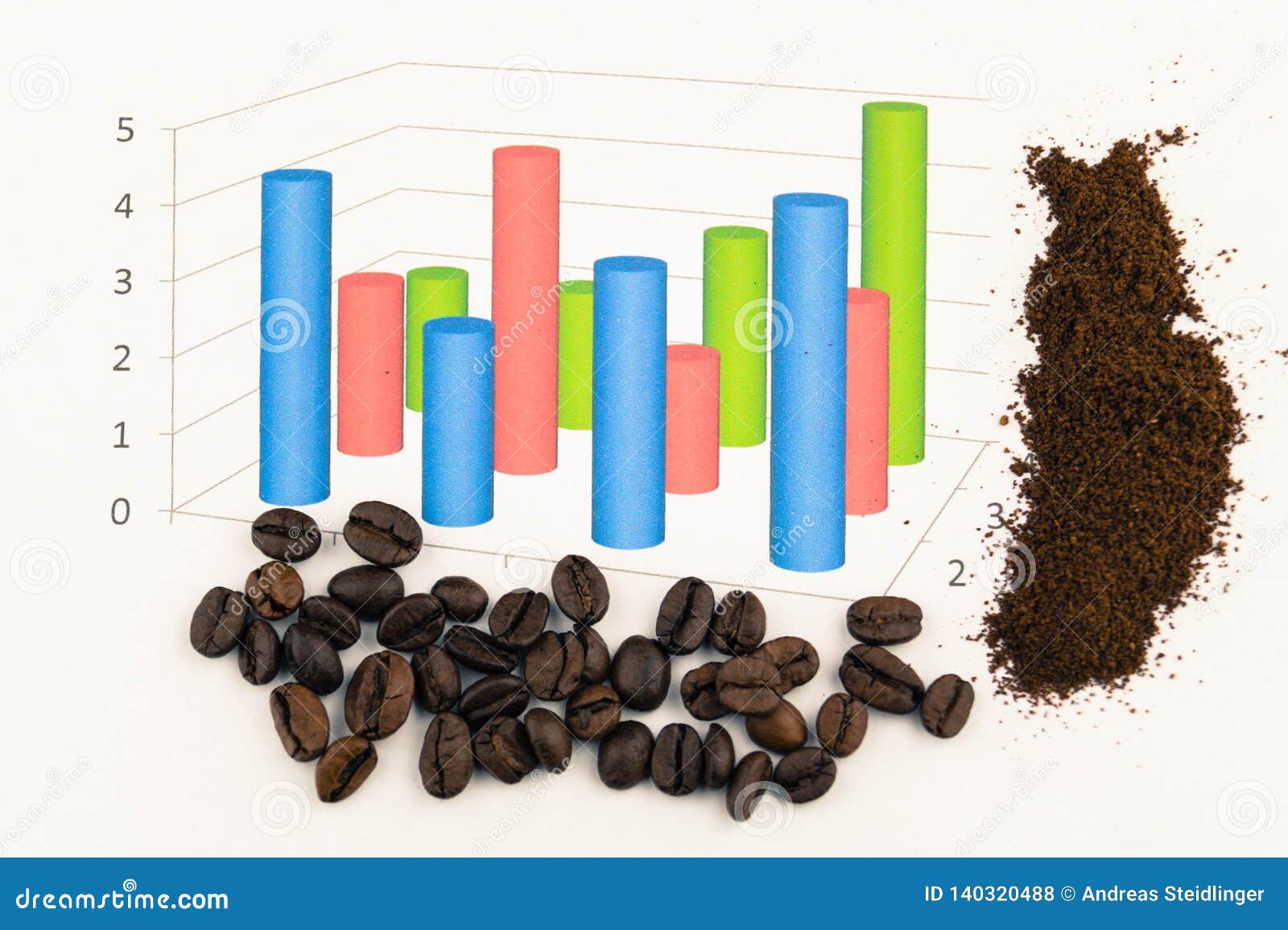 Infographic coffee beans stock photo. Image of finance - 140320488