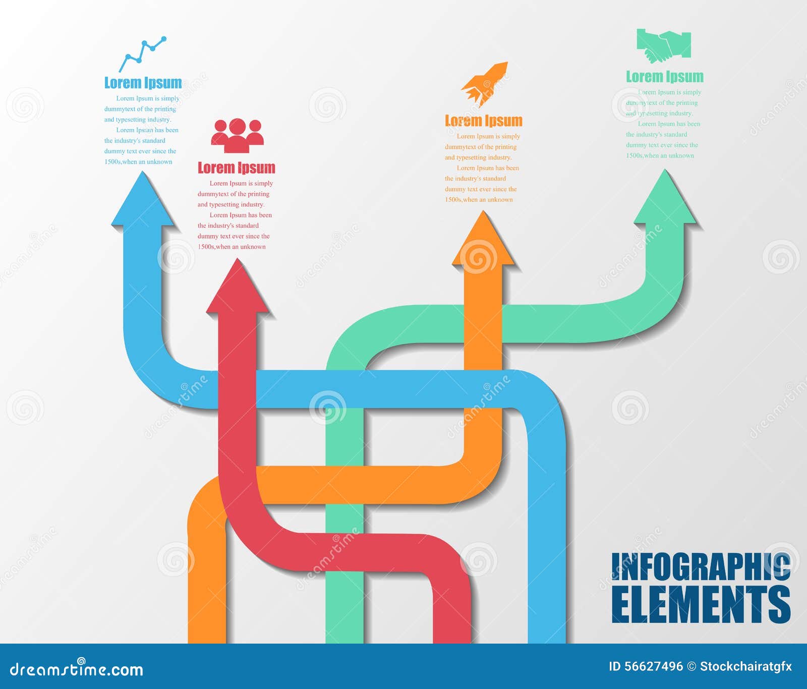Infographic color arrows stock vector. Illustration of idea - 56627496