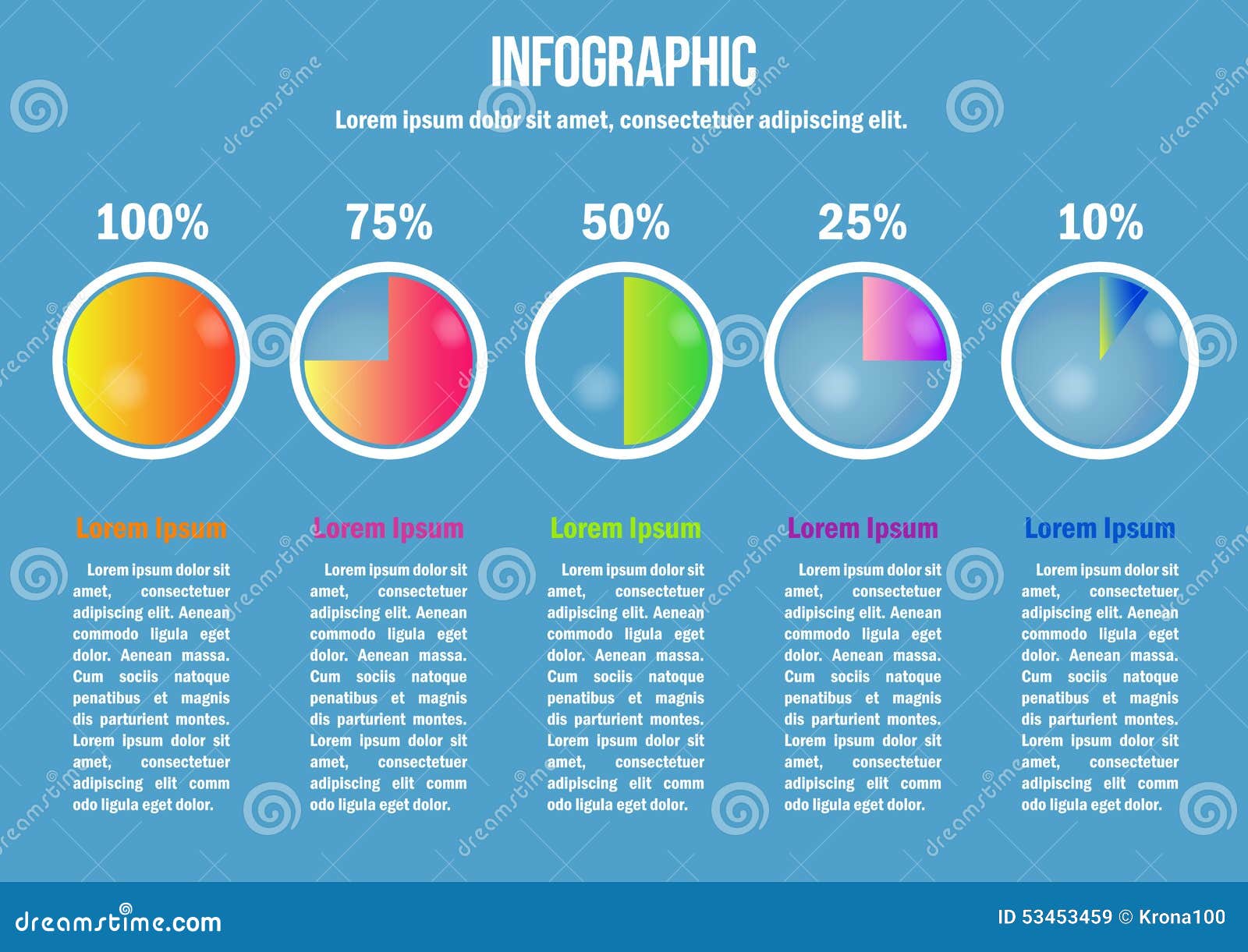 Infographic with Color Diagrams Stock Vector - Illustration of schedule ...