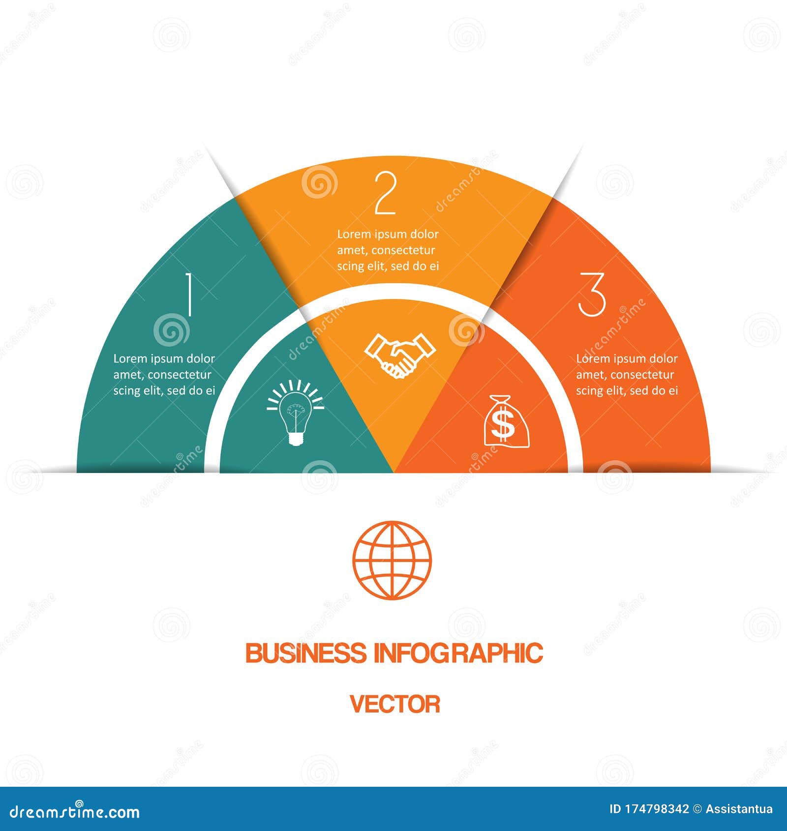 Infographic. Color Semicircle Stock Vector - Illustration of design ...