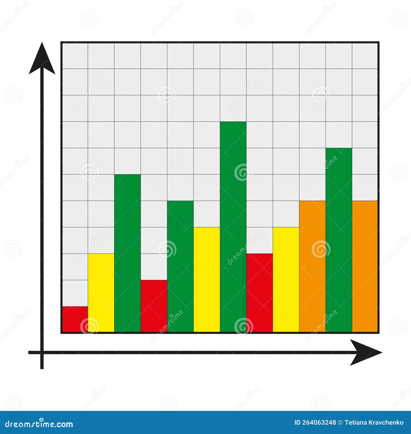 Infographic with Colored Bars Graph. Data Information Infographic ...