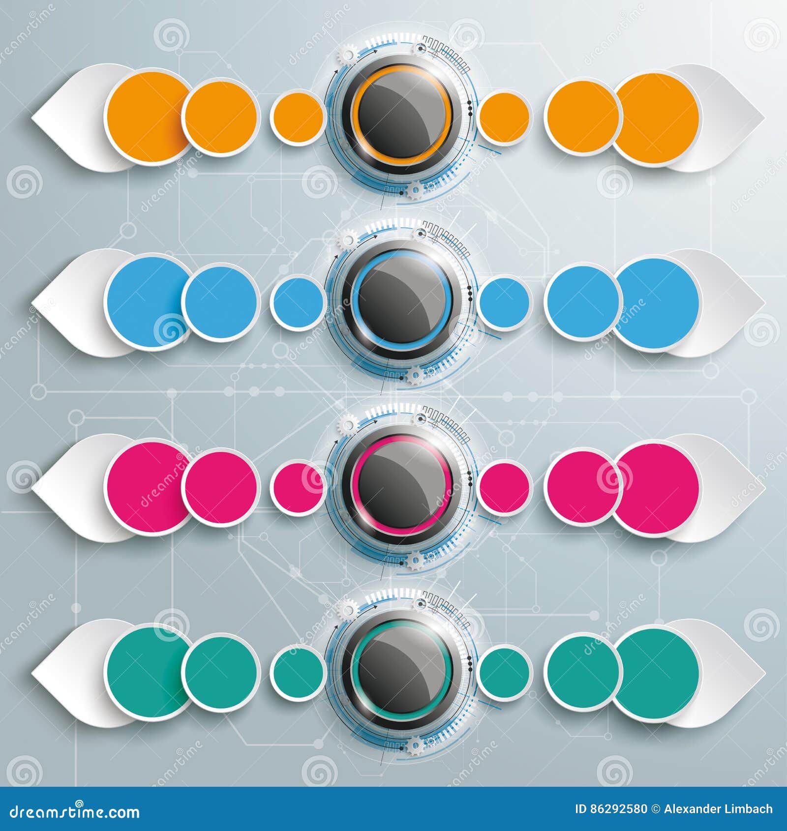 Infographic Colored Buttons Drops Directions Stock Vector ...