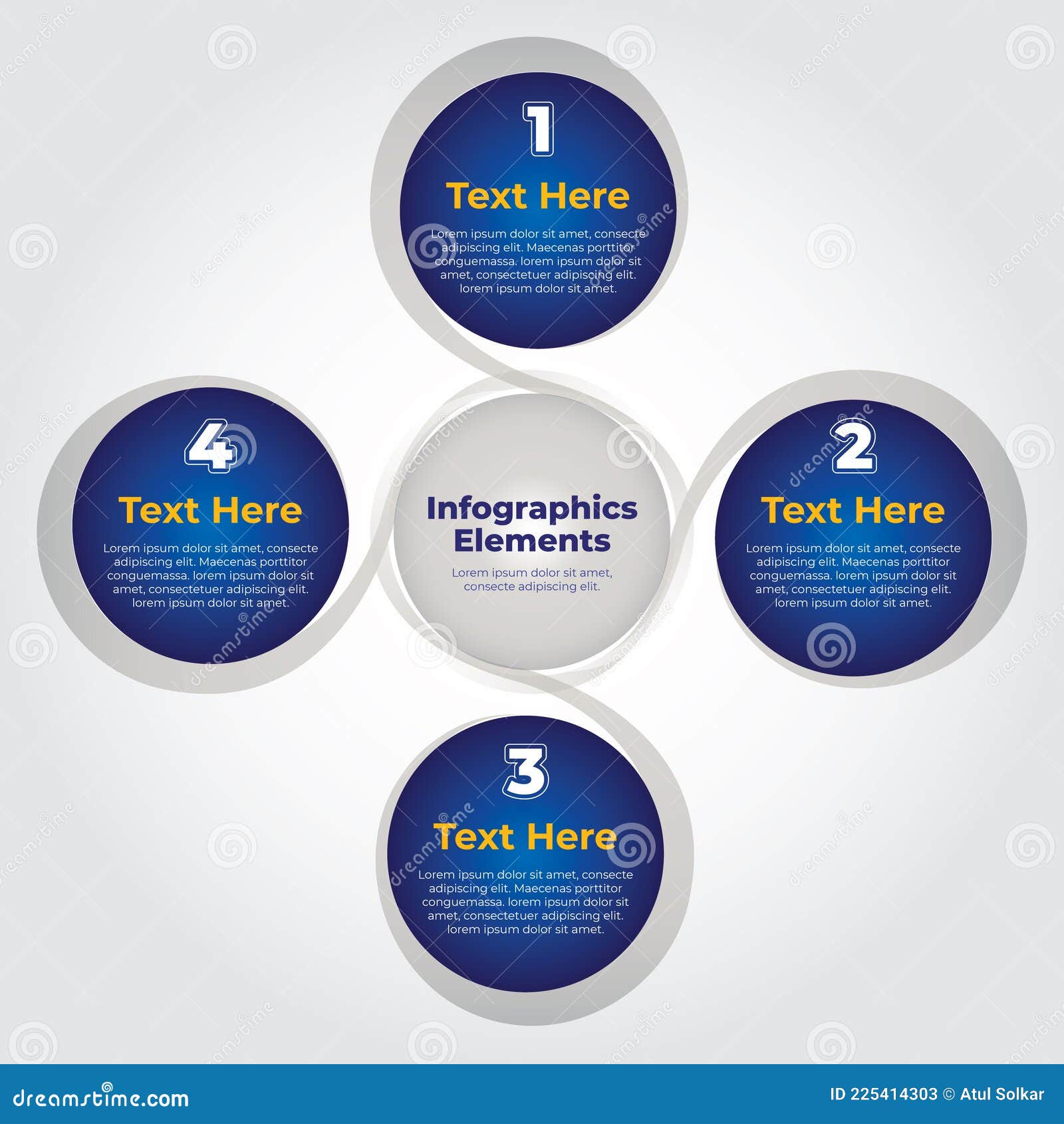 Infographic Colorful Chart Four Steps Stock Vector - Illustration of ...