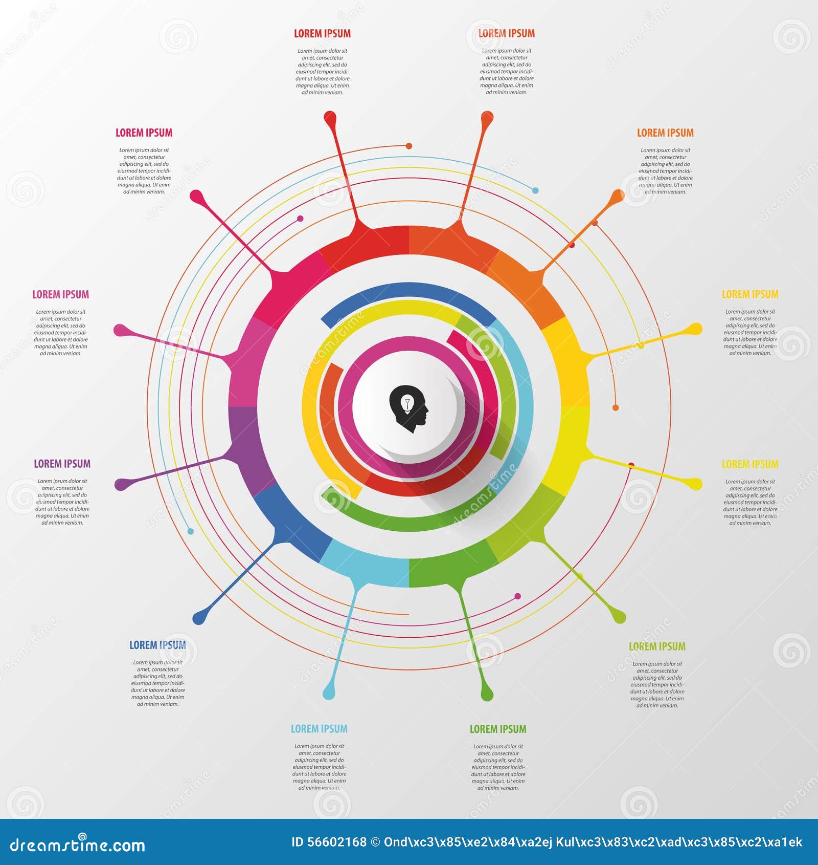 Circle Text Infographic Templates For Business Vector Illustration, Can ...