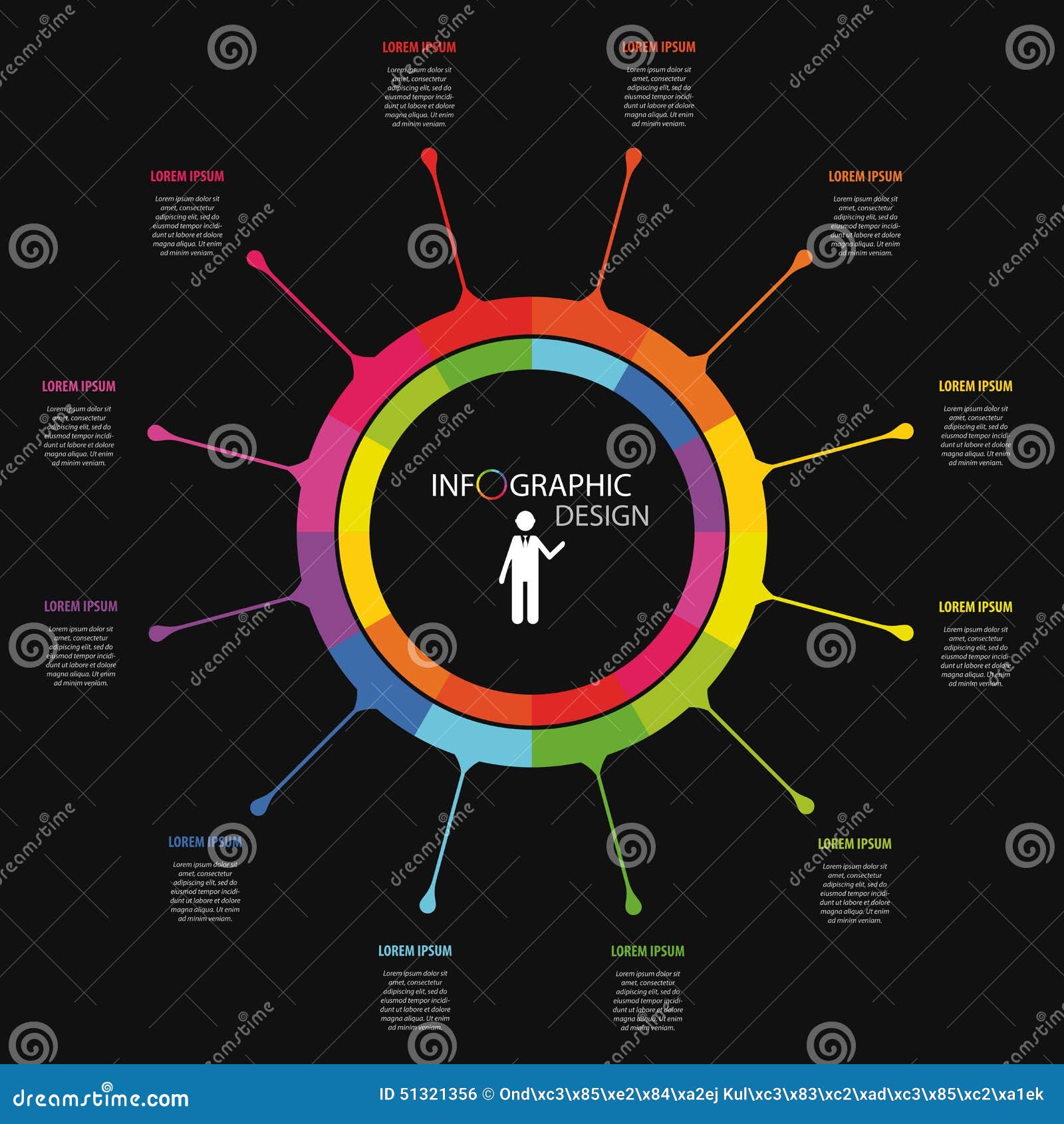 Circle Text Box Design For Your Content Vector Illustration ...