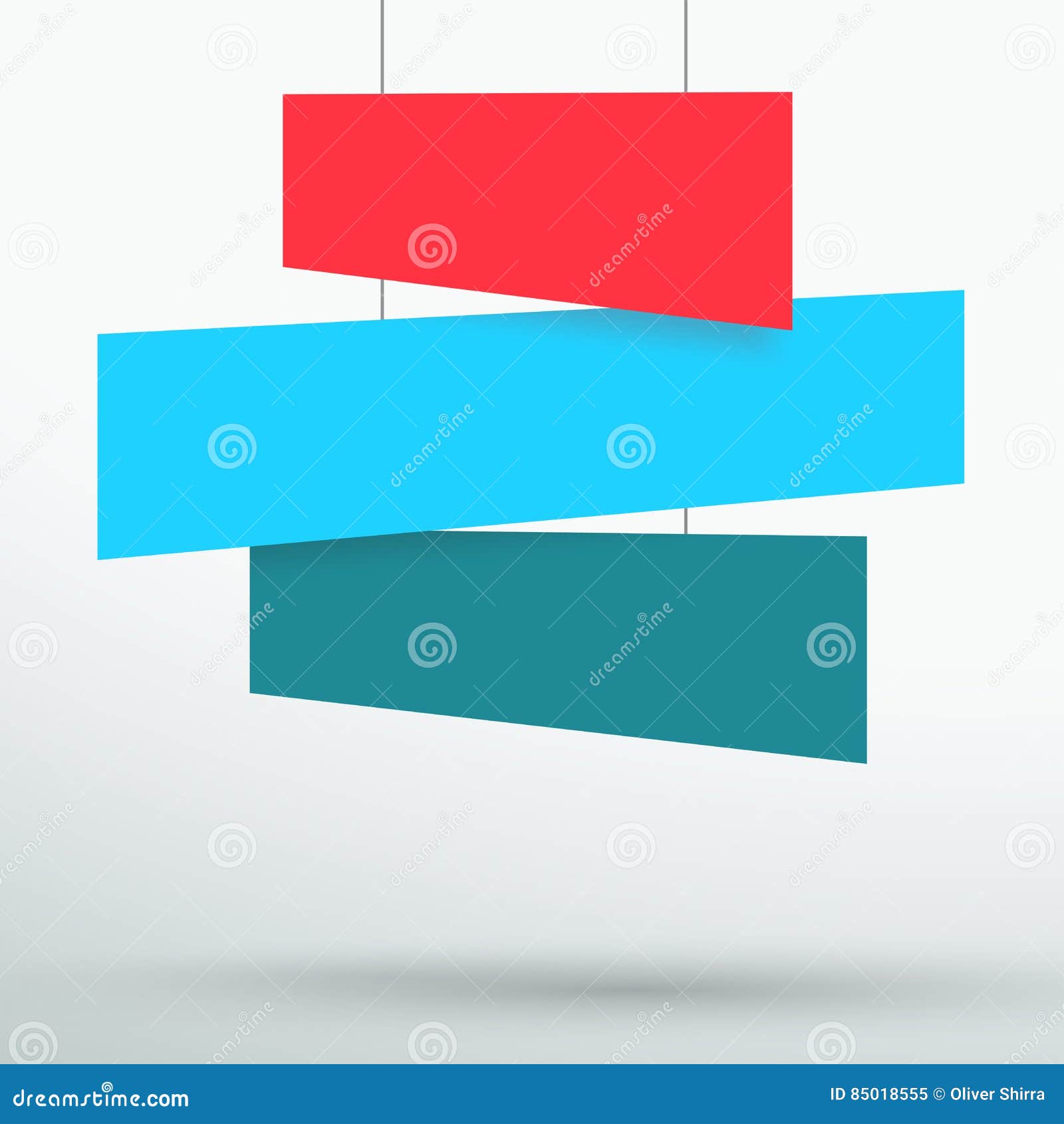 Title Boxes In Different Angles. Empty Text Boxes Set. Isolated Vector ...