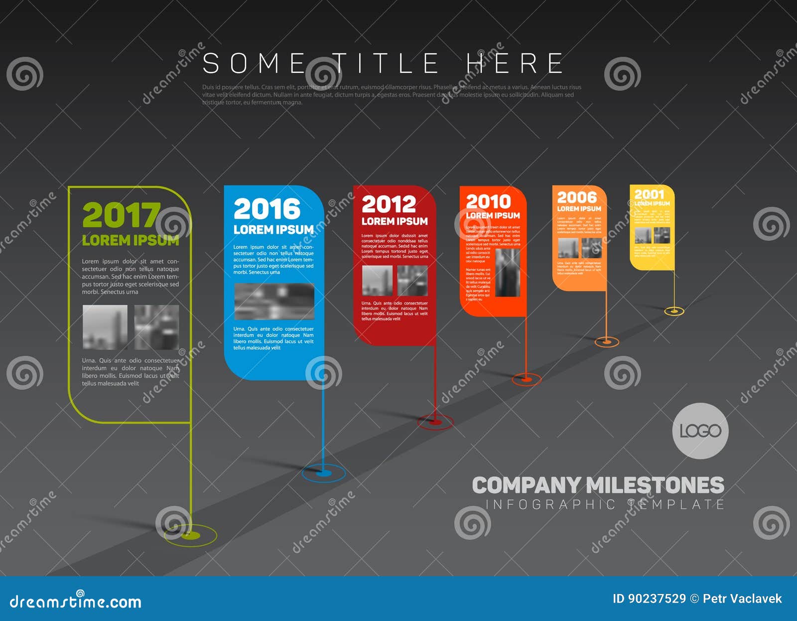 Infographic Company Milestones Timeline Template Stock Vector ...