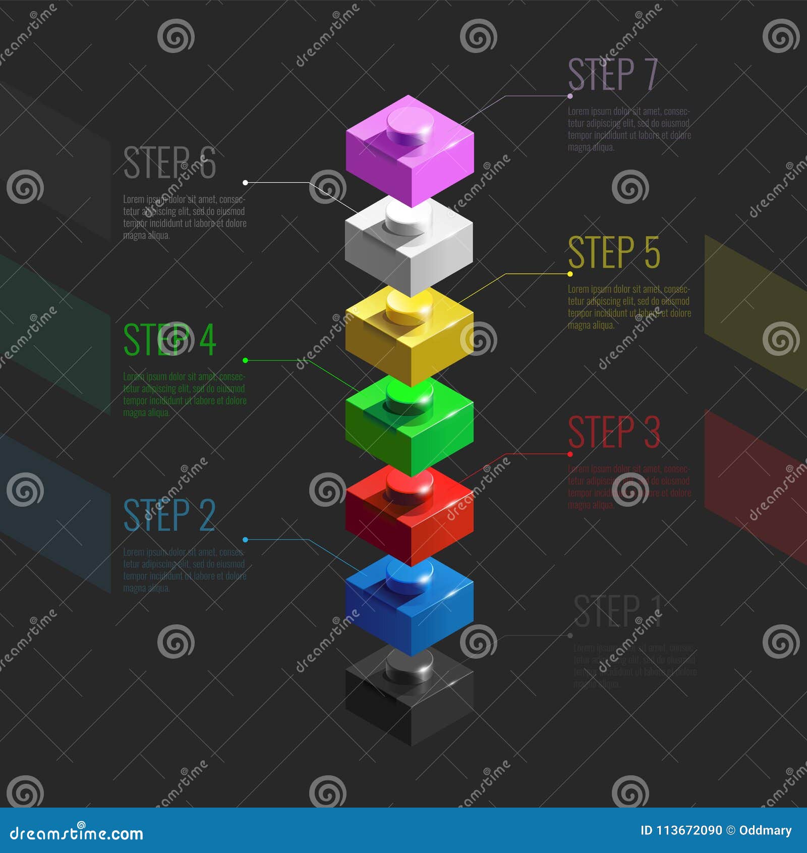 Infographic Concept from Colorful 3d Lego Building Blocks. Lego Bricks ...